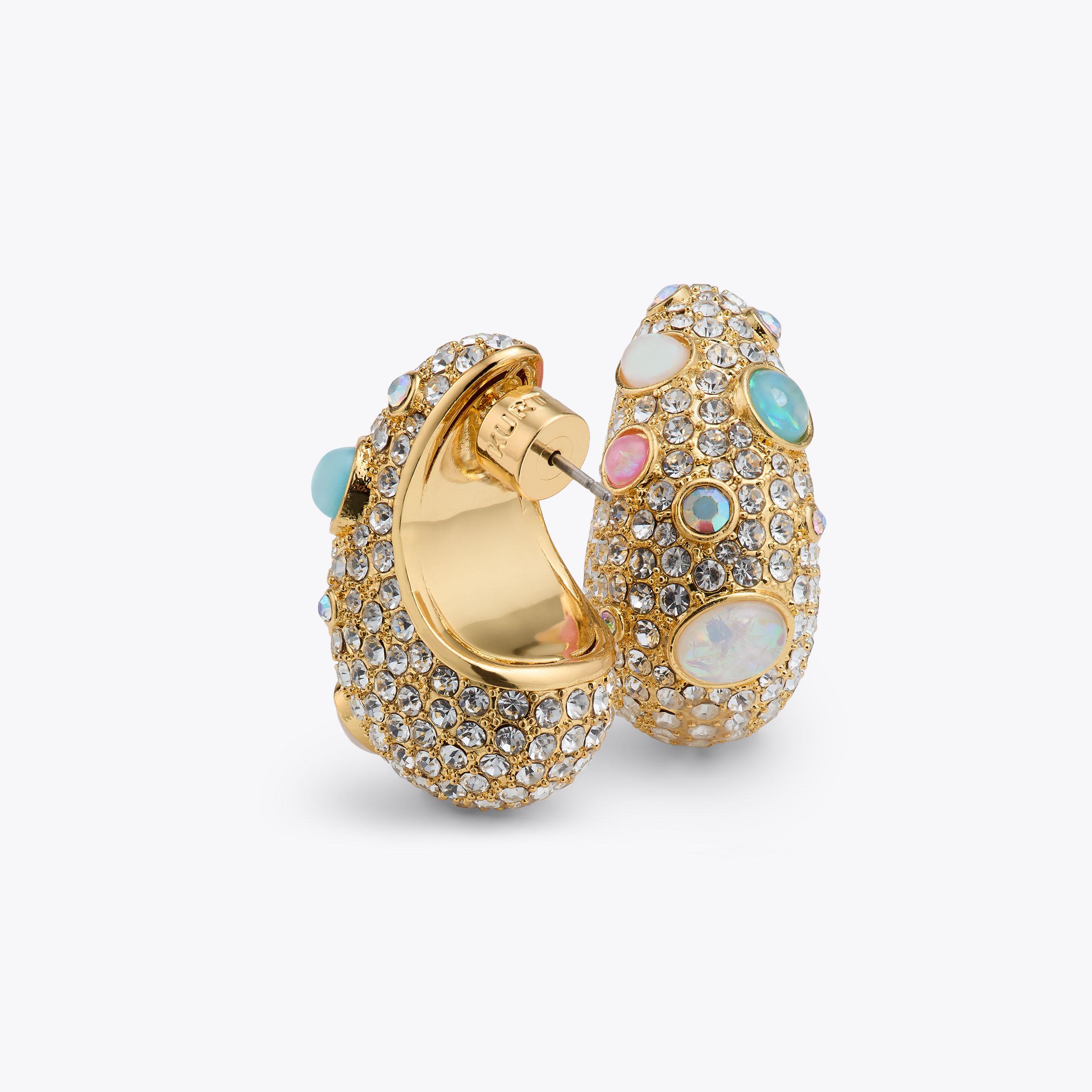 OPAL MIX PAVE EARRINGS Resin Stone Crystal Earring by KURT GEIGER LONDON