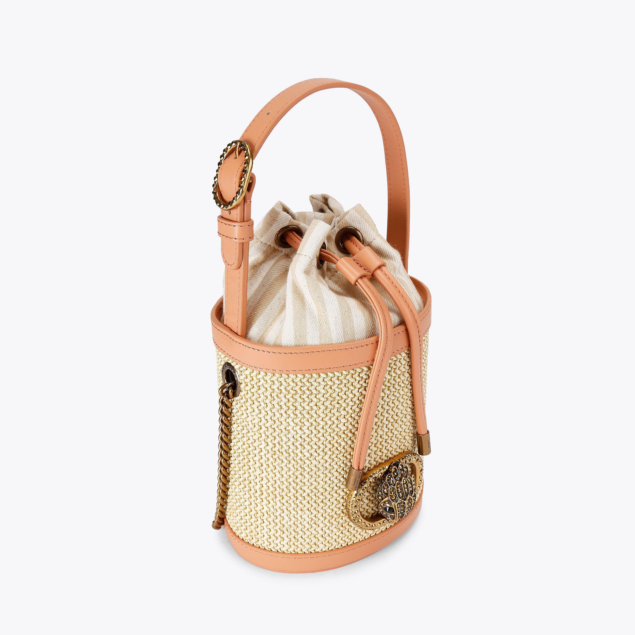 SM CHELSEA ROUND BUCKET Woven Bucket Bag by KURT GEIGER LONDON