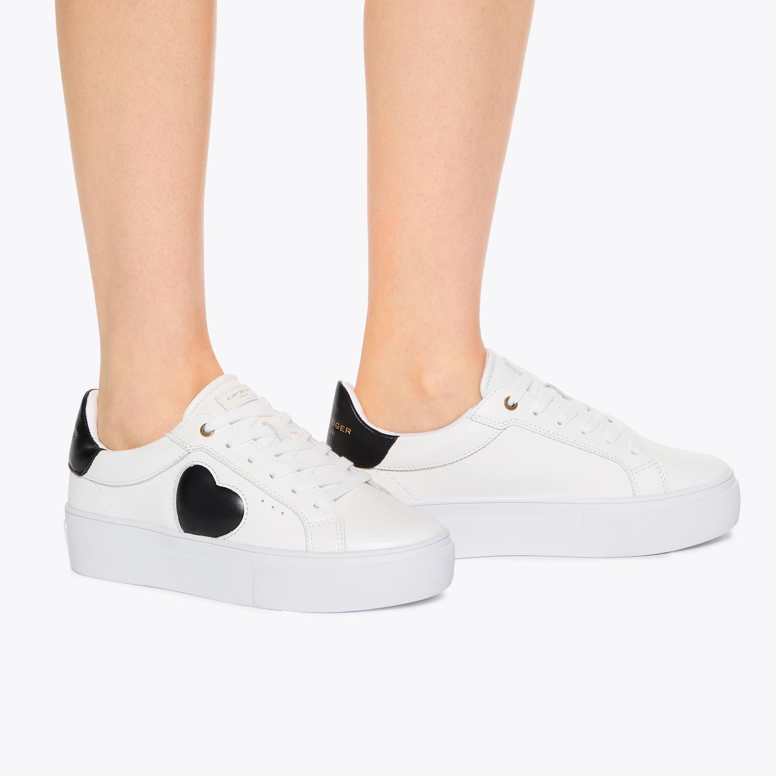 LANA HEART Black Heart Sneaker by KURT GEIGER LONDON