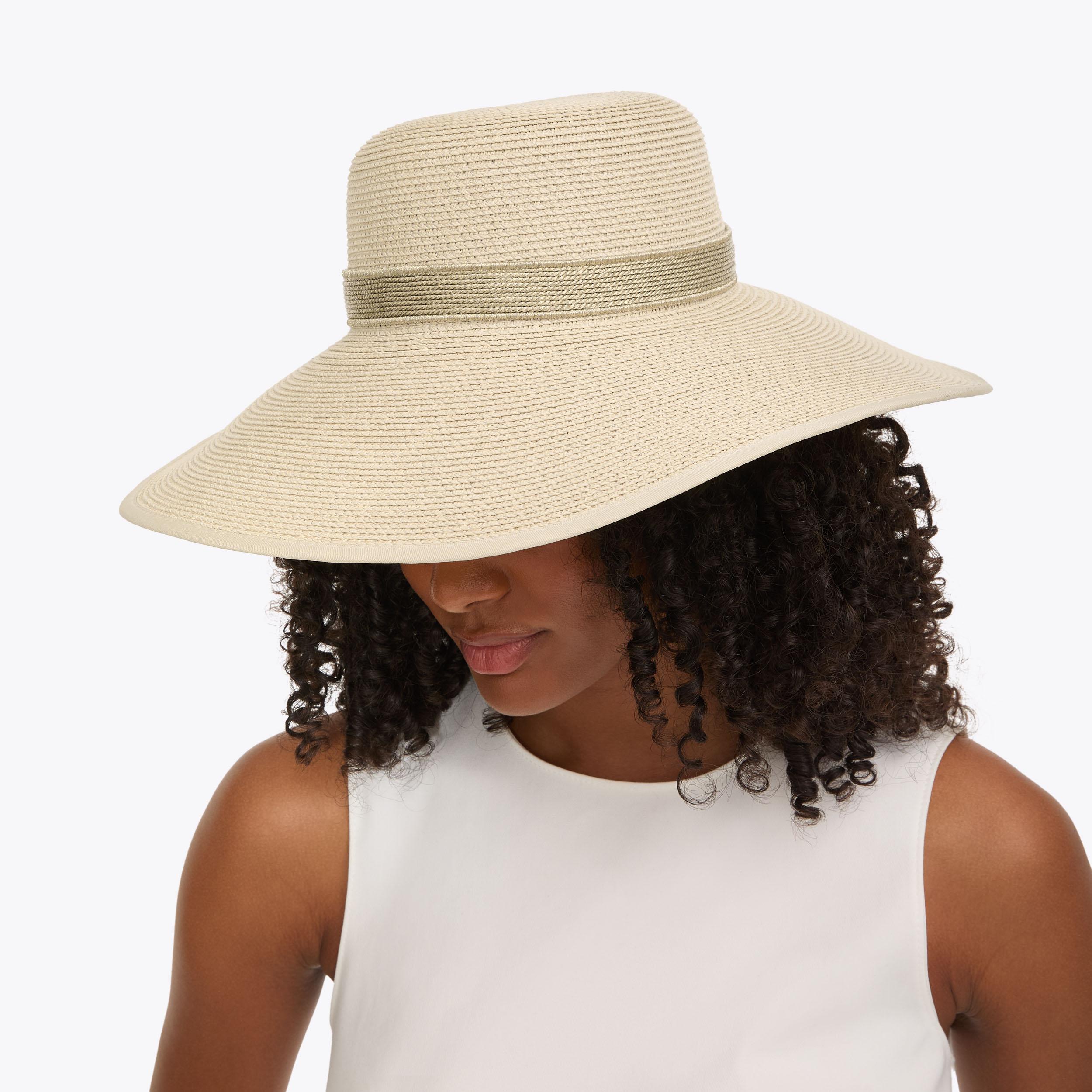 GALA RAFFIA HAT Woven Raffia Wide Brim Hat by CARVELA