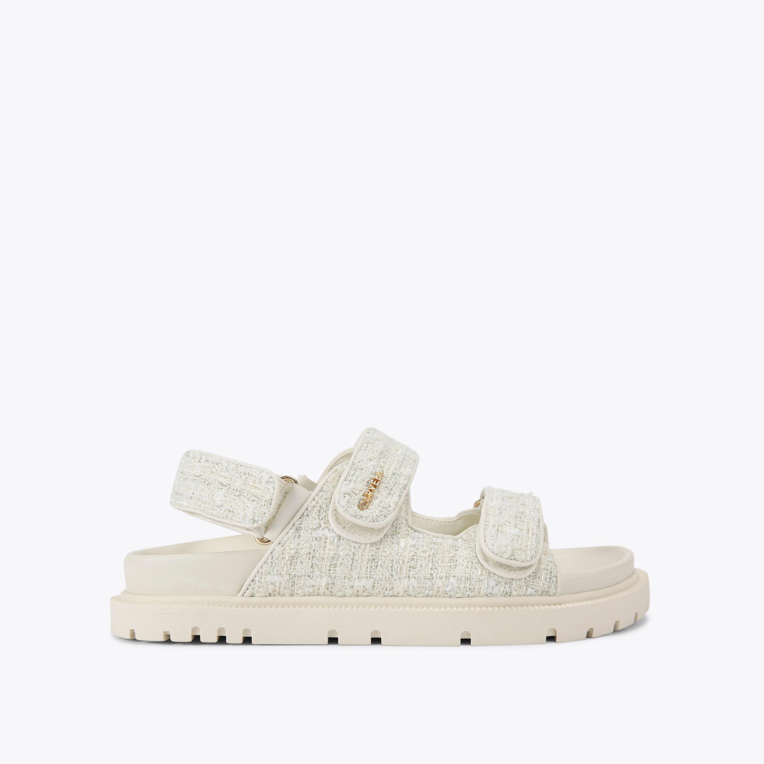 ROSA SANDAL Tweed Fabric Sandal by Carvela