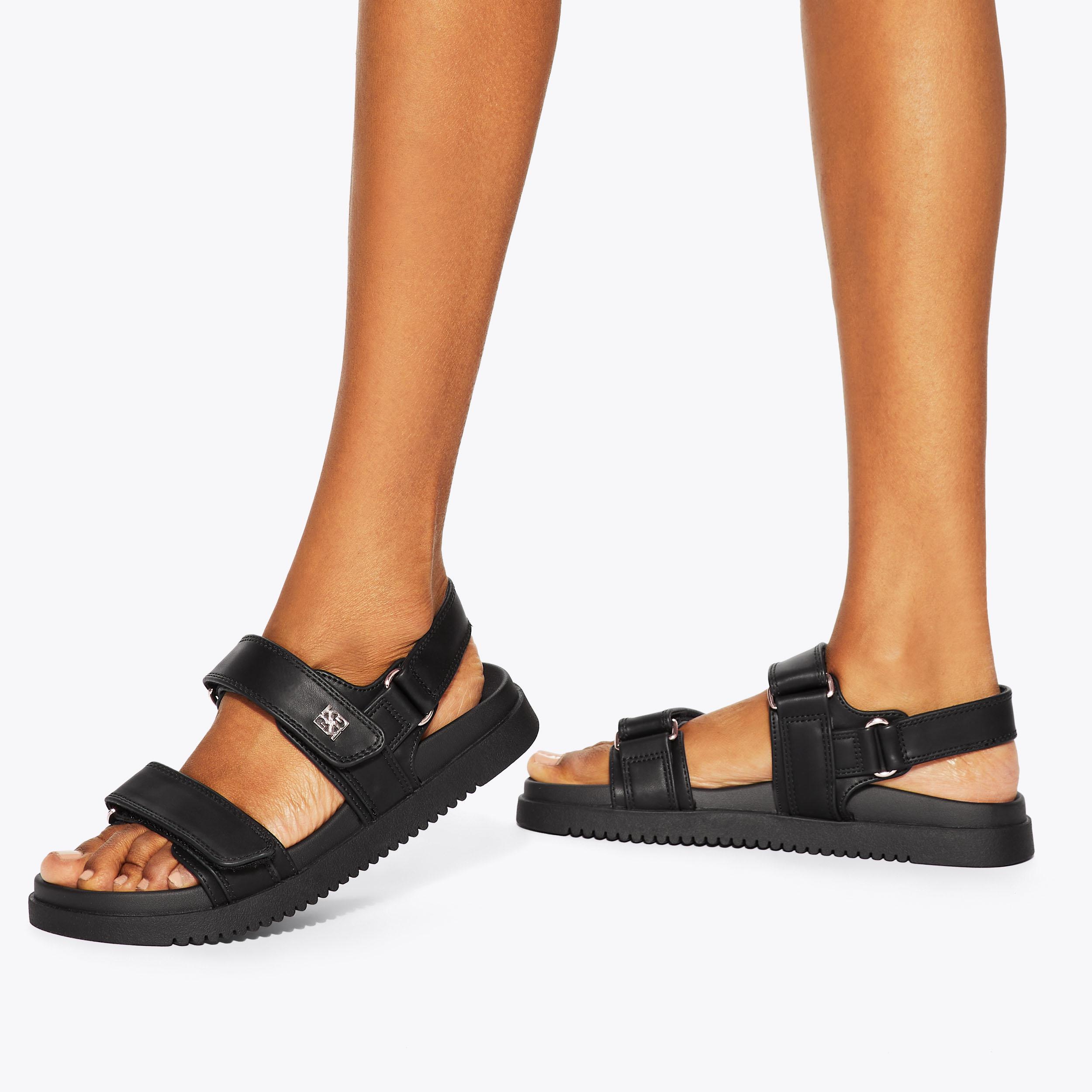 RORY2 Black Velcro Sandals by KG KURT GEIGER