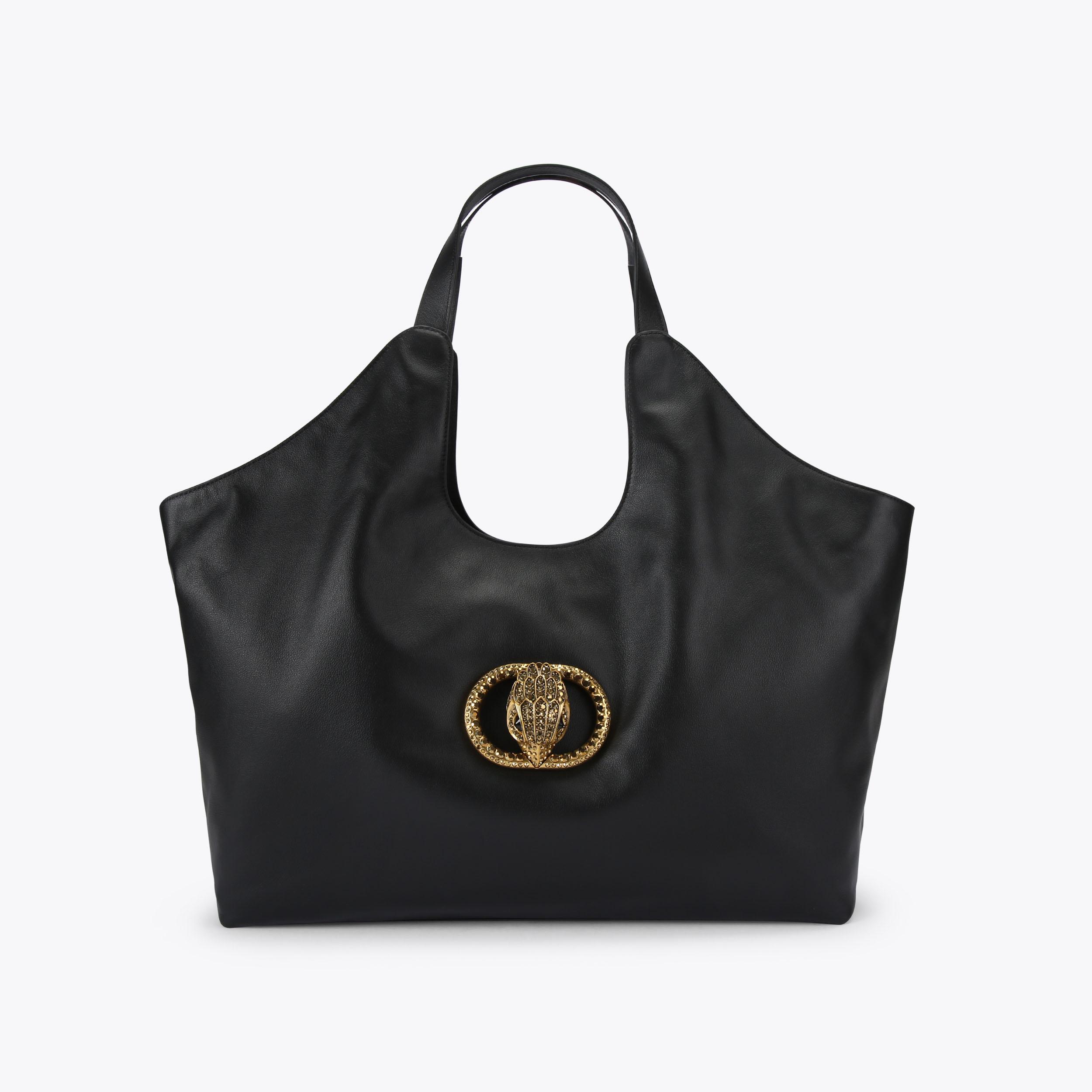 CHELSEA XXL SOFT TOTE Black Leather Shoulder Bag by KURT GEIGER LONDON