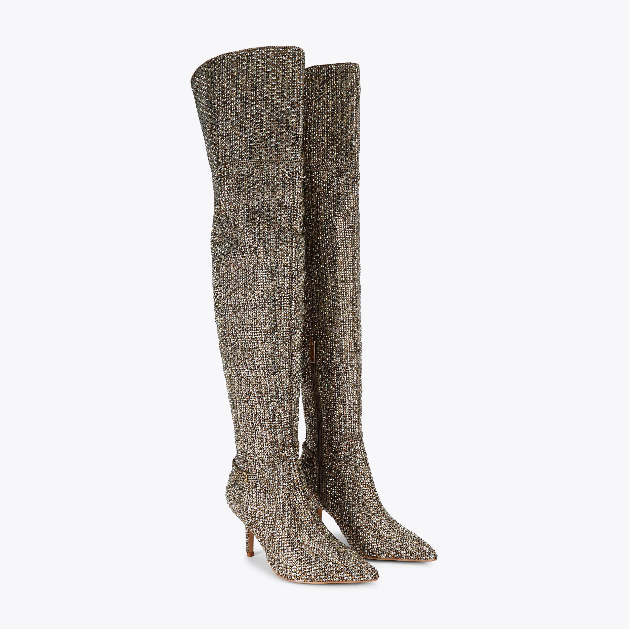MAYFAIR POINT OTK BOOT Iridescent Point Knee High Boot by KURT GEIGER ...