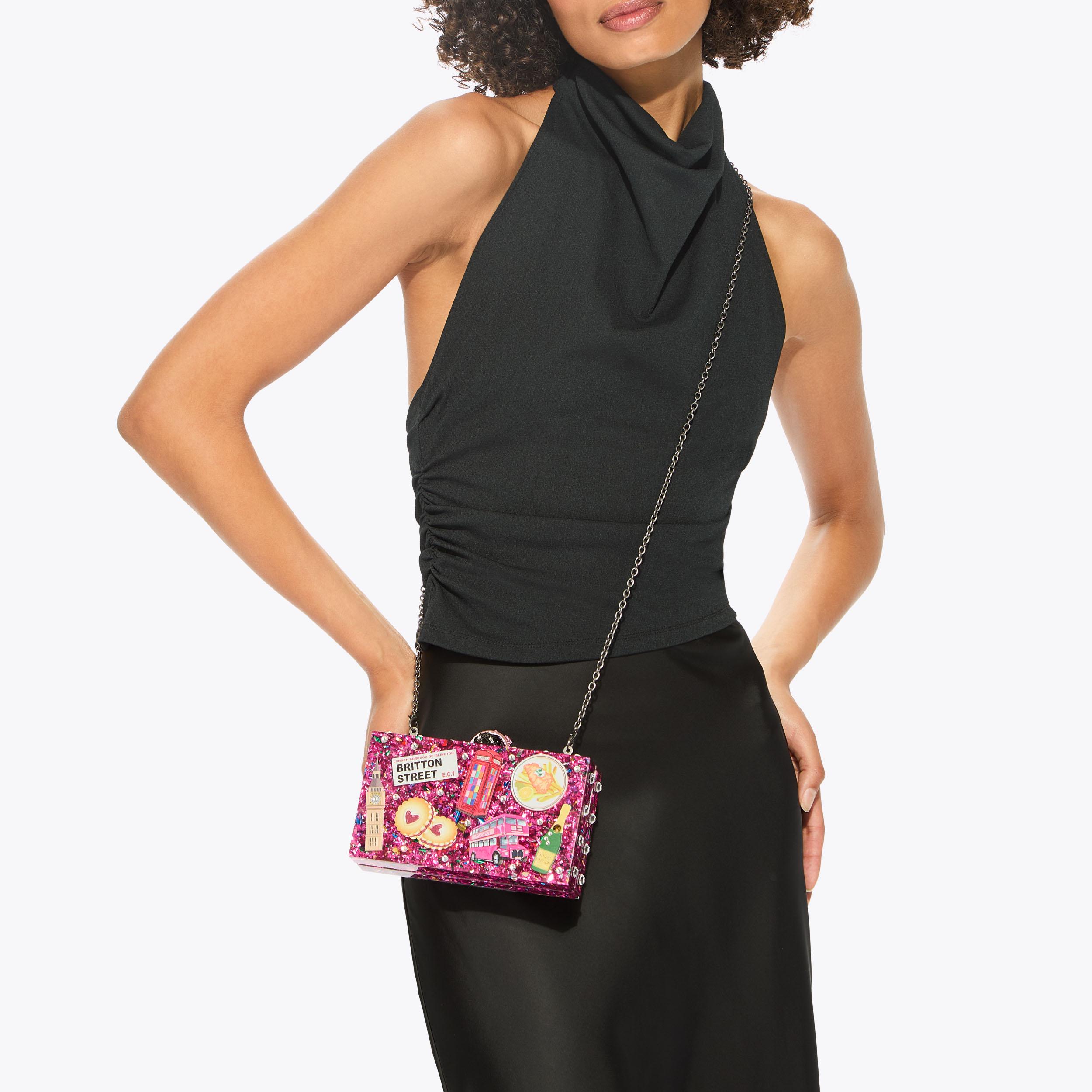 LONDON BOX CLUTCH Pink Acrylic Clutch Bag by KURT GEIGER LONDON