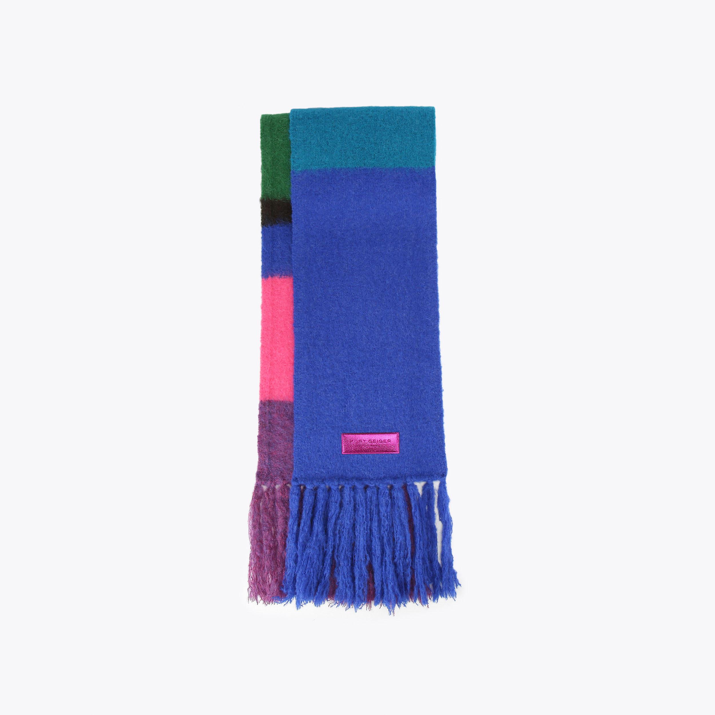 SM RAINBOW SCARF Striped Cotton Tassel Scarf by KURT GEIGER LONDON