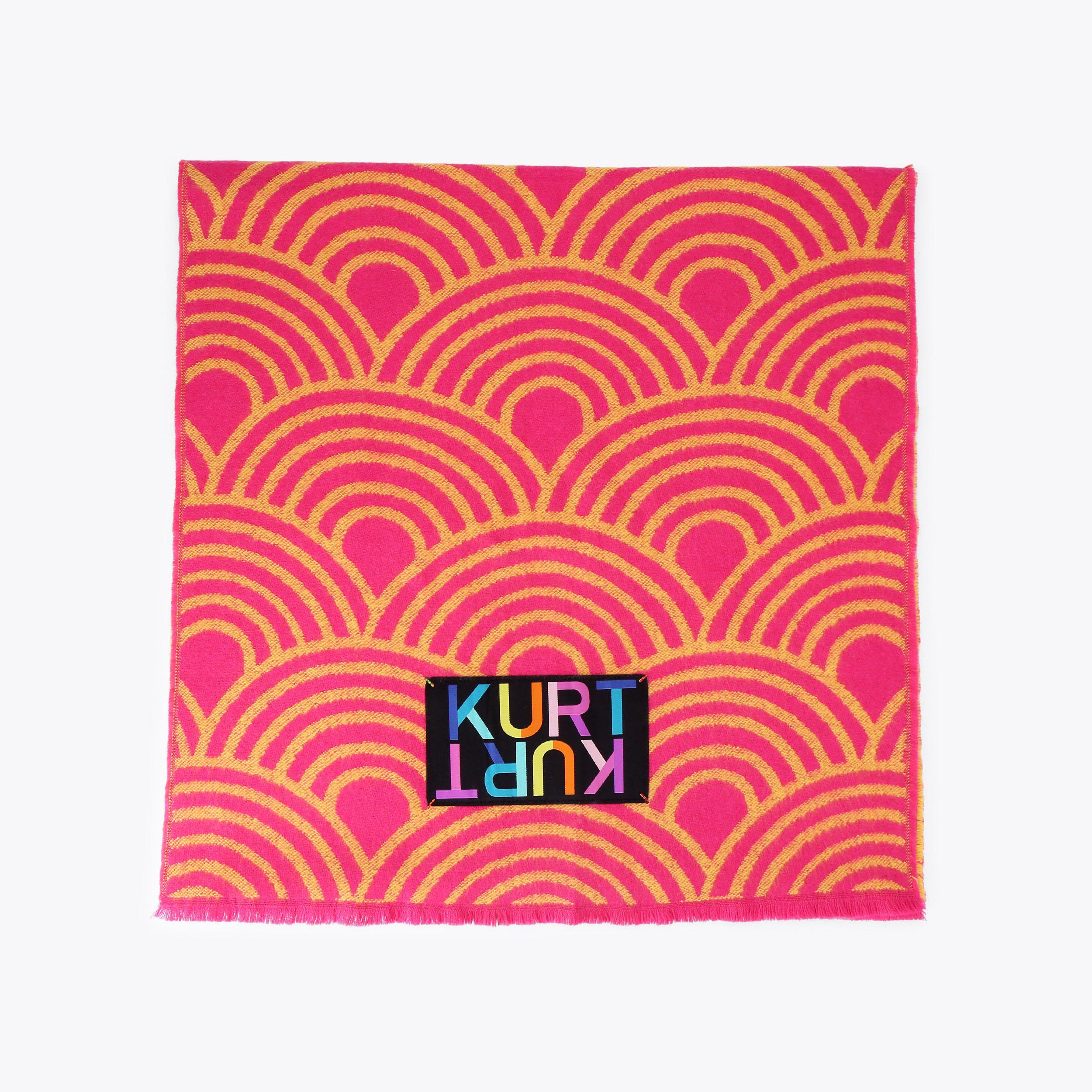 SOUTHBANK SCARF Yellow Pink Scarf by KURT GEIGER LONDON