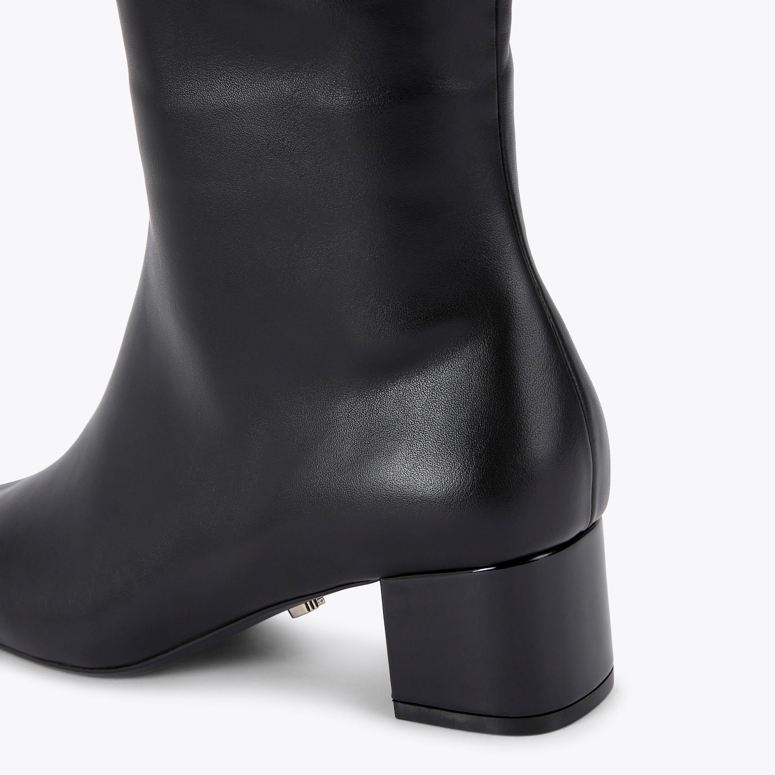 CLEO OTK Black Leather Knee High Boot by CARVELA