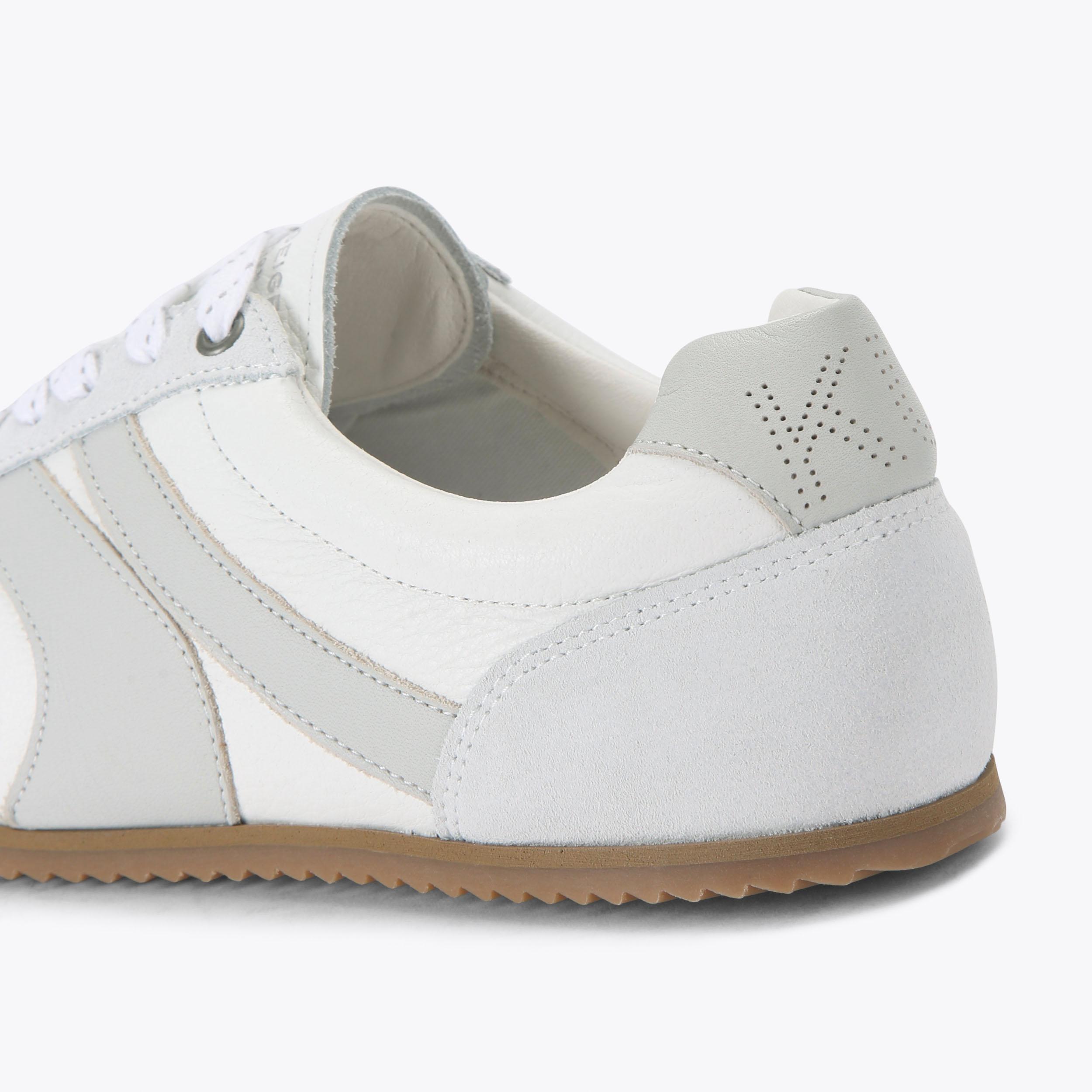 ELDON SNEAKER White Leather Lace Up Sneaker by KURT GEIGER LONDON