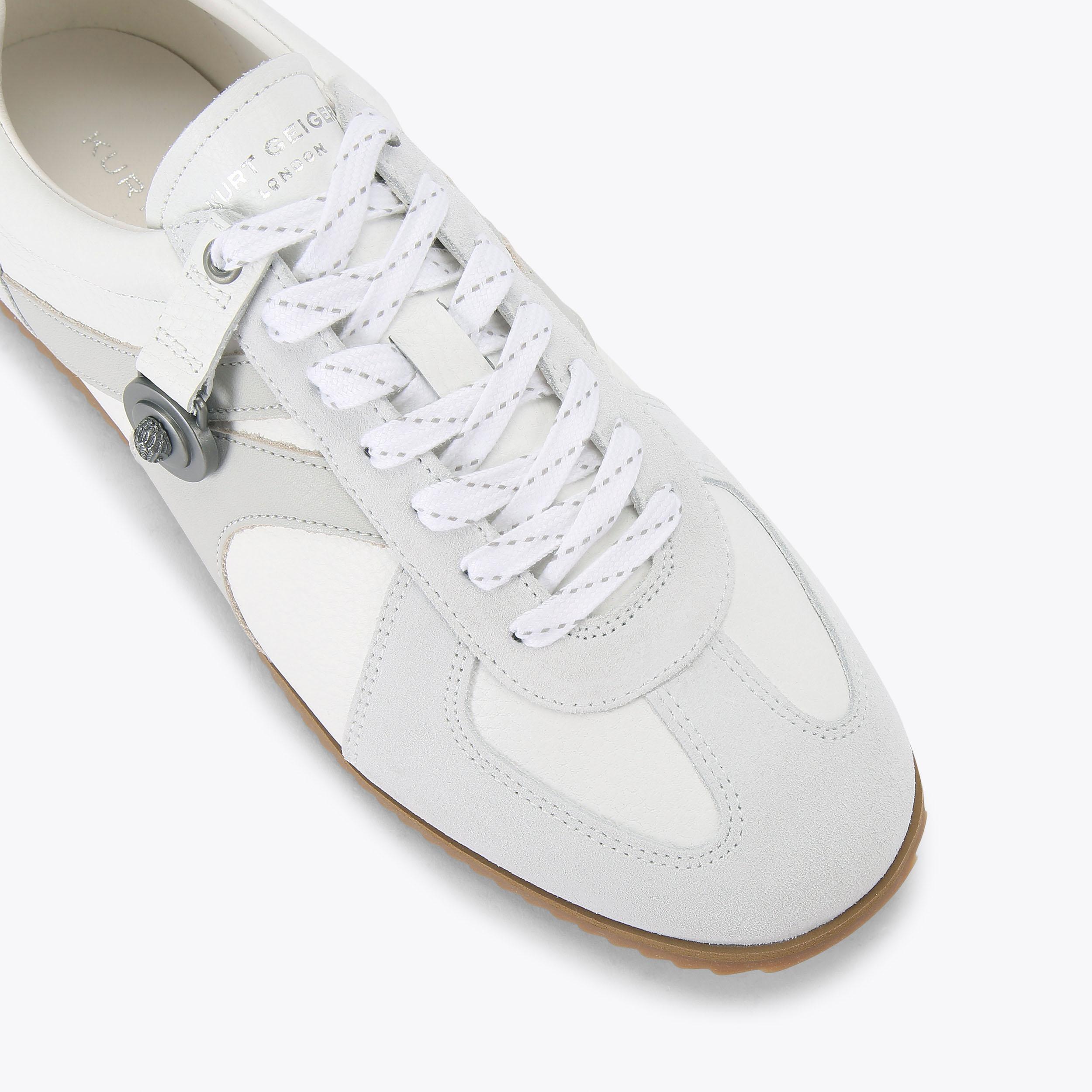 ELDON SNEAKER White Leather Lace Up Sneaker by KURT GEIGER LONDON