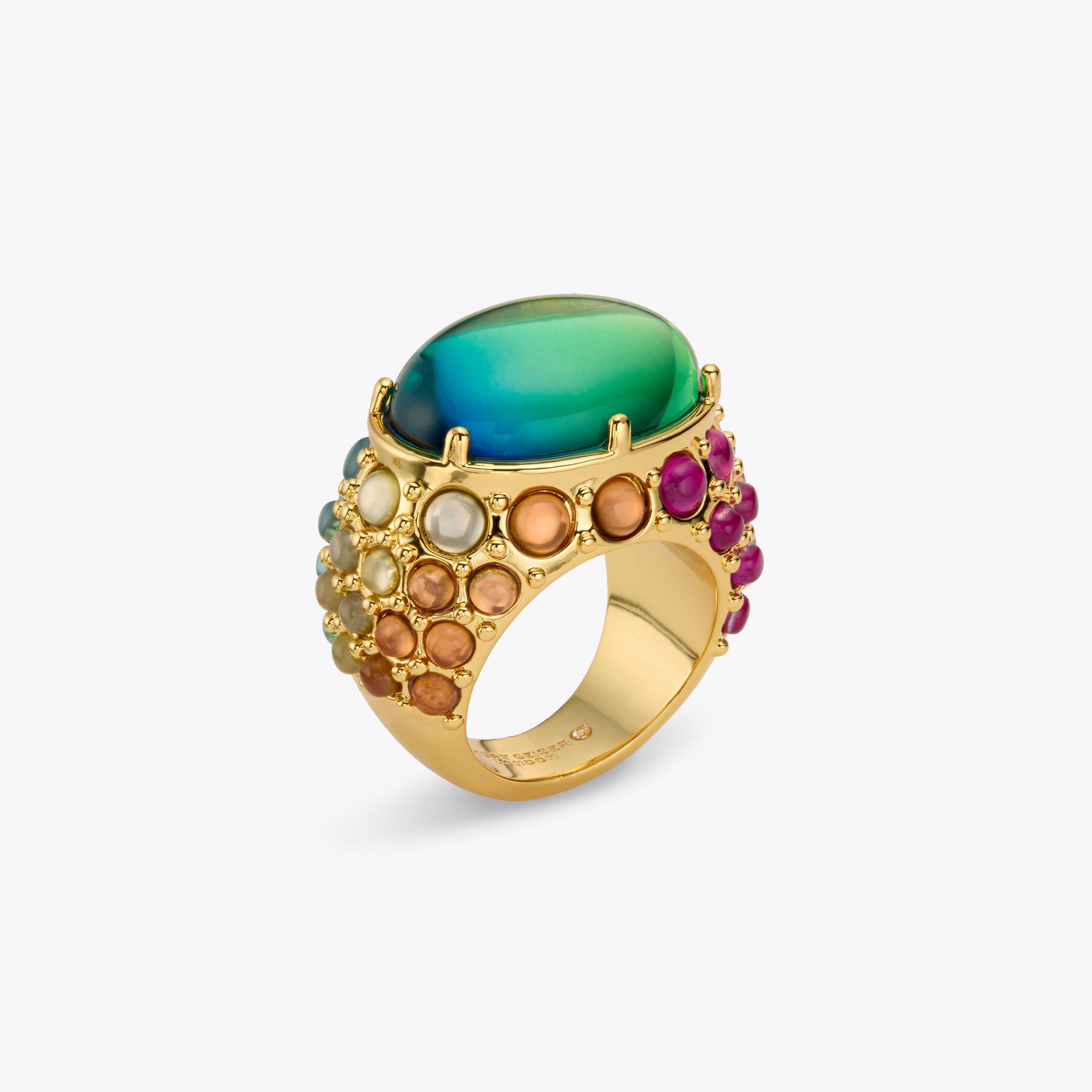 LG OVAL MOOD RING Crystal Mood Ring by KURT GEIGER LONDON
