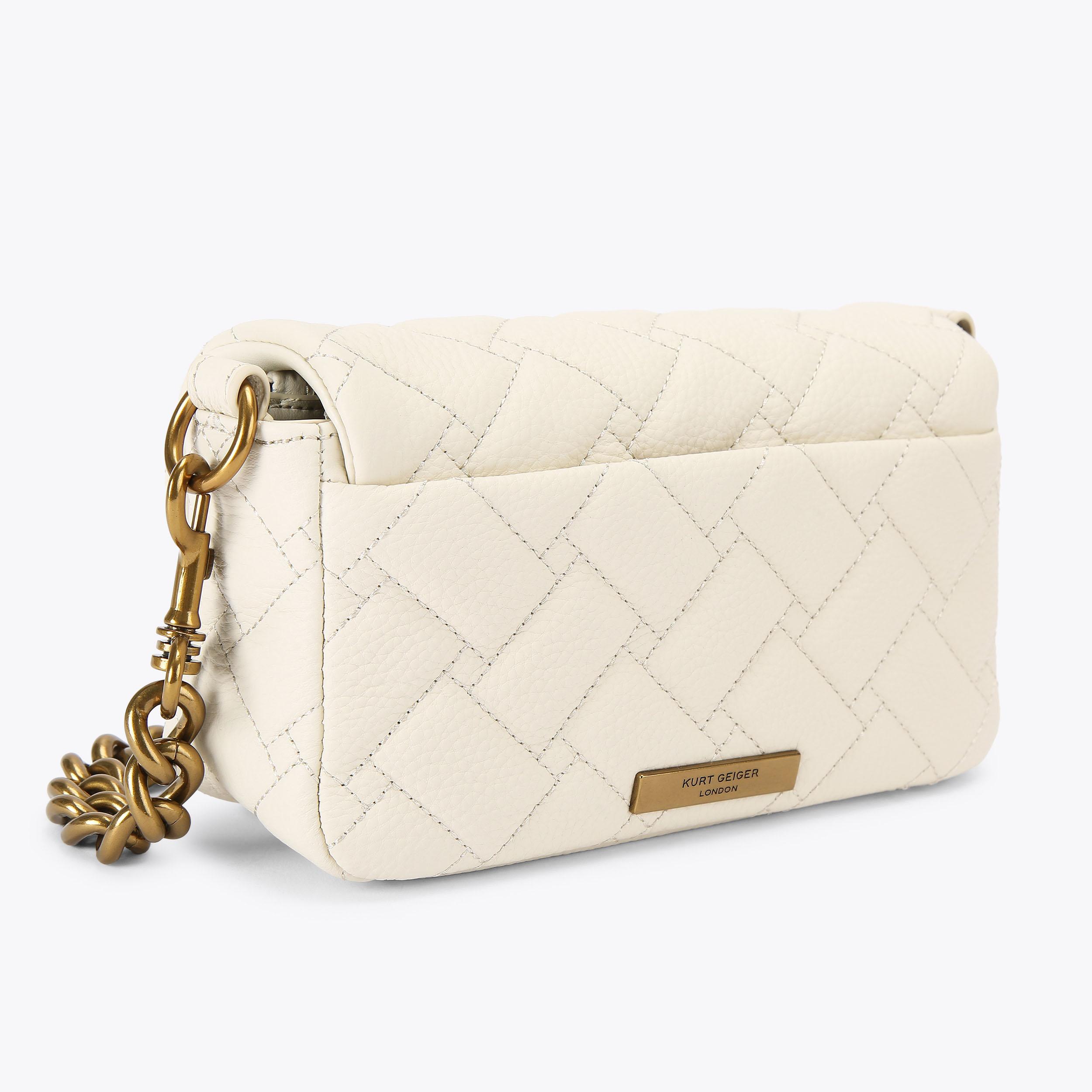 MINI PIMLICO BAG ST Bone Pebble Grain Cross Body Bag by Kurt Geiger London