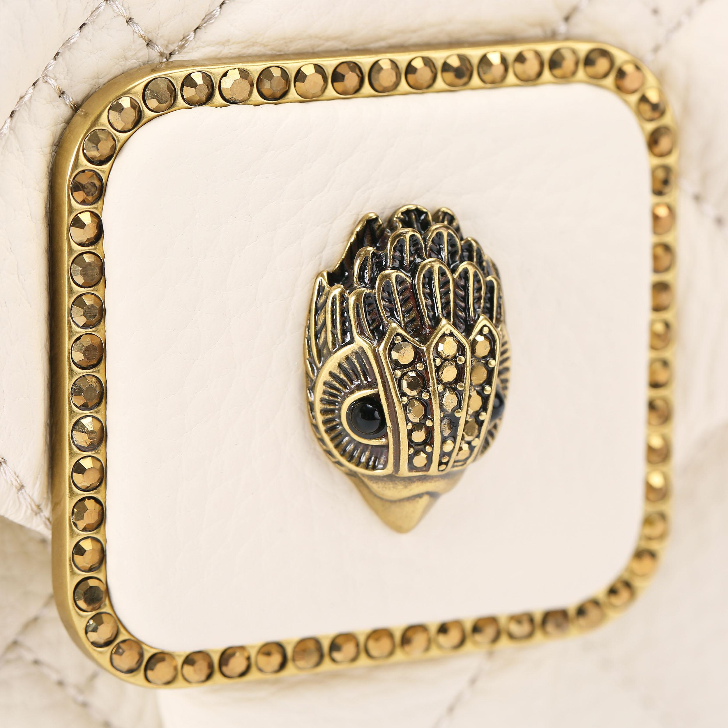 MINI PIMLICO BAG ST Bone Pebble Grain Cross Body Bag by Kurt Geiger London