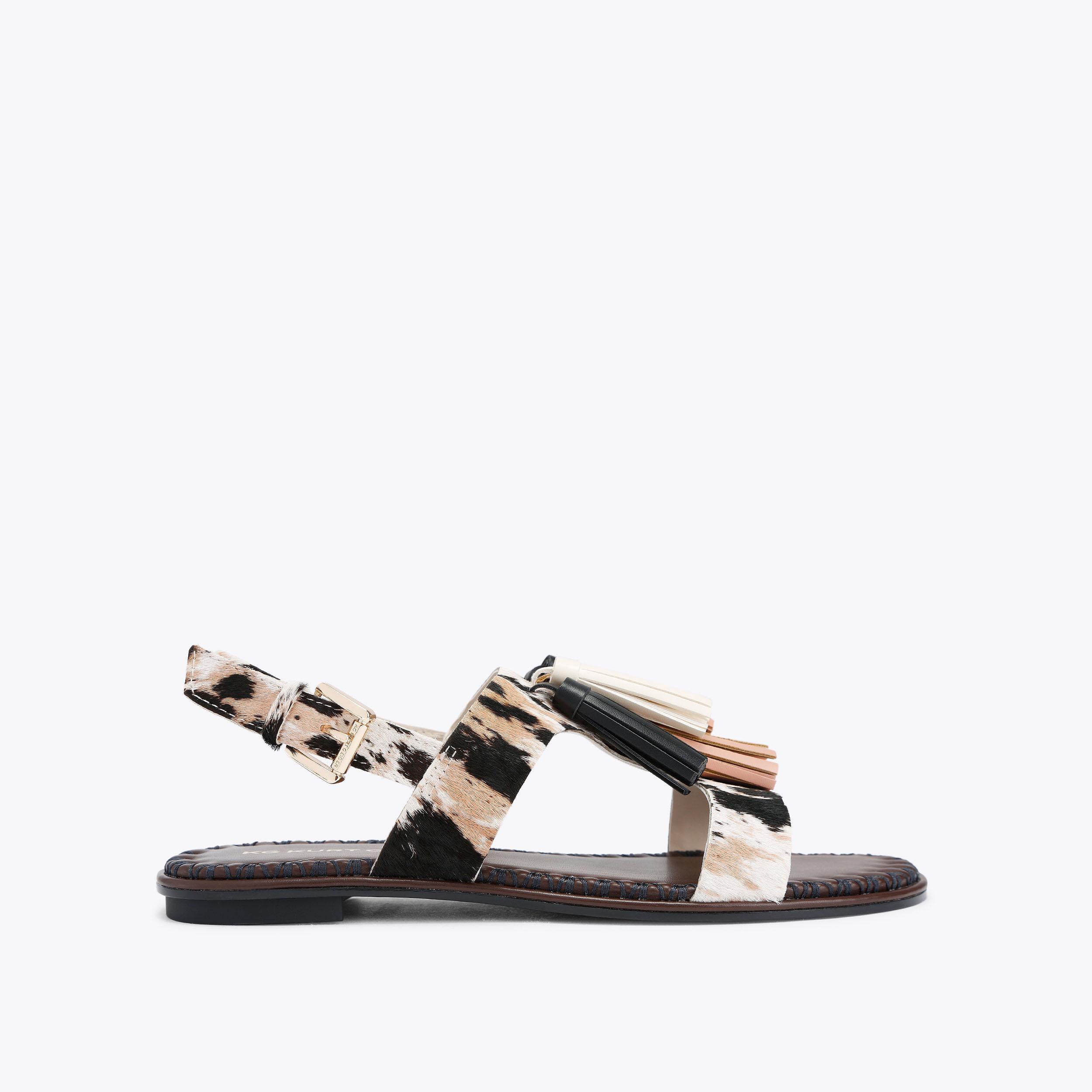 RITA Animal Print Calfhair Leather Sandal by KG Kurt Geiger