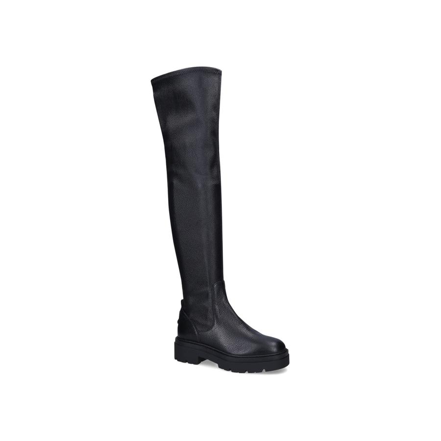 SINCERE THIGH HIGH Black Leather Over The Knee Boots by CARVELA