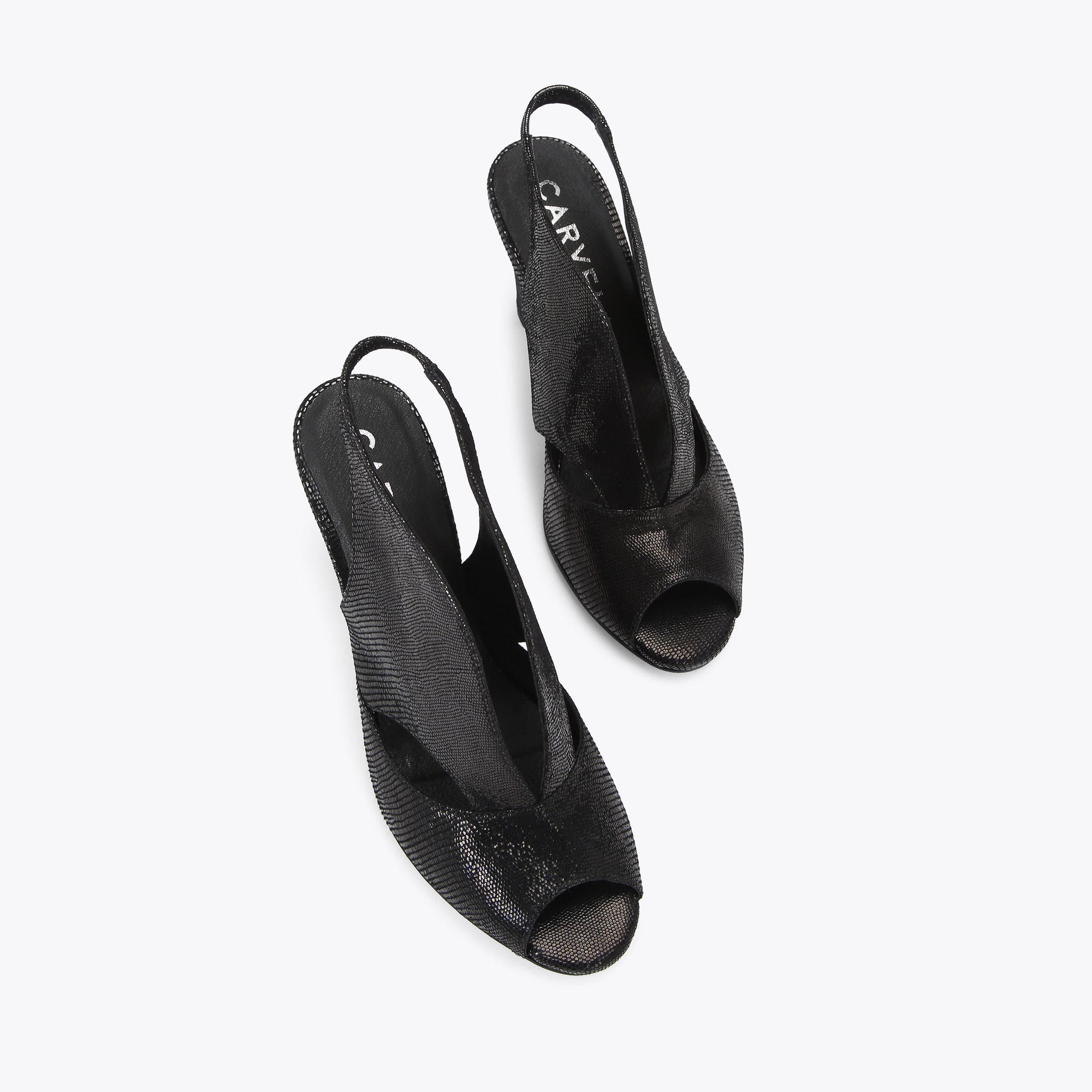 ARABELLA Black suede slingback heels by CARVELA COMFORT