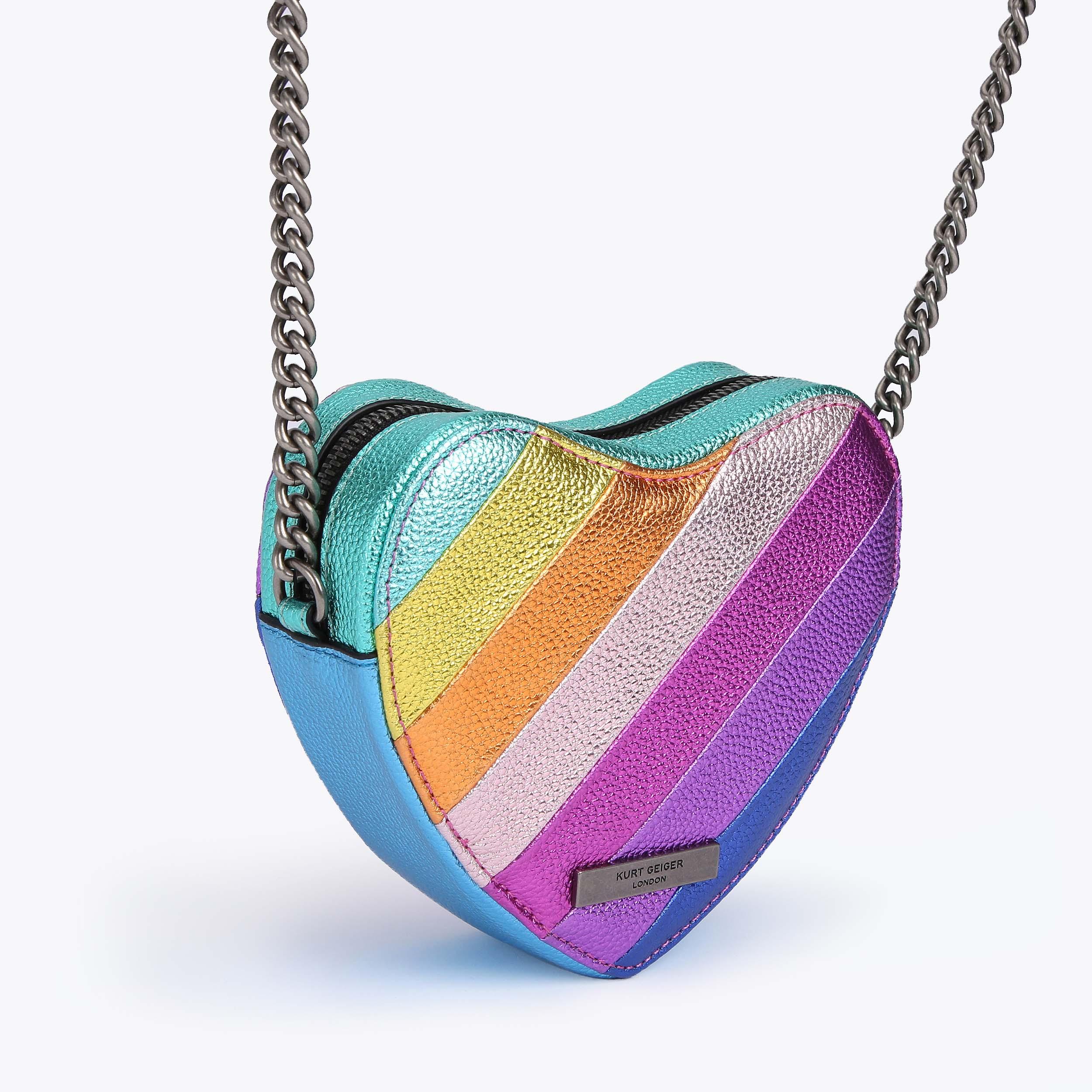 KENSINGTON HEART X BODY Kensington Rainbow Heart Cross Body Bag by KURT ...