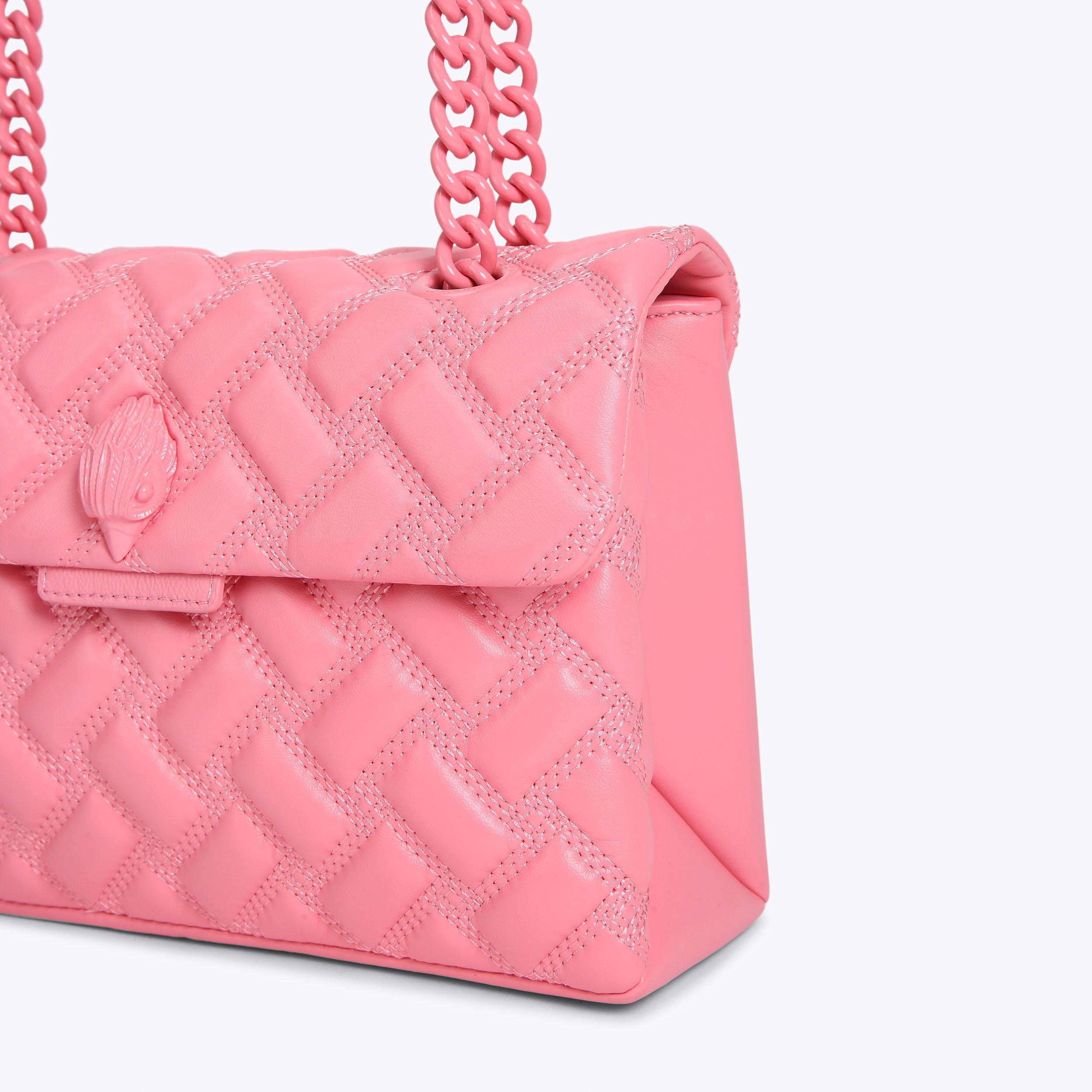 KENSINGTON BAG DRENCH Pink Leather Drench Bag by KURT GEIGER LONDON
