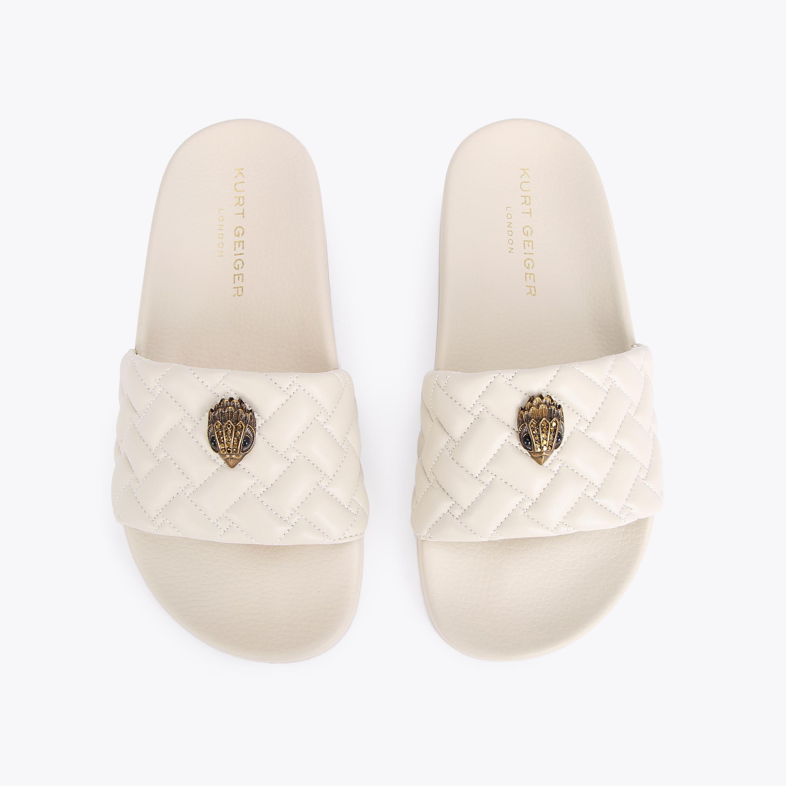 MEENA EAGLE Bone Quilt Eagle Sliders by KURT GEIGER LONDON
