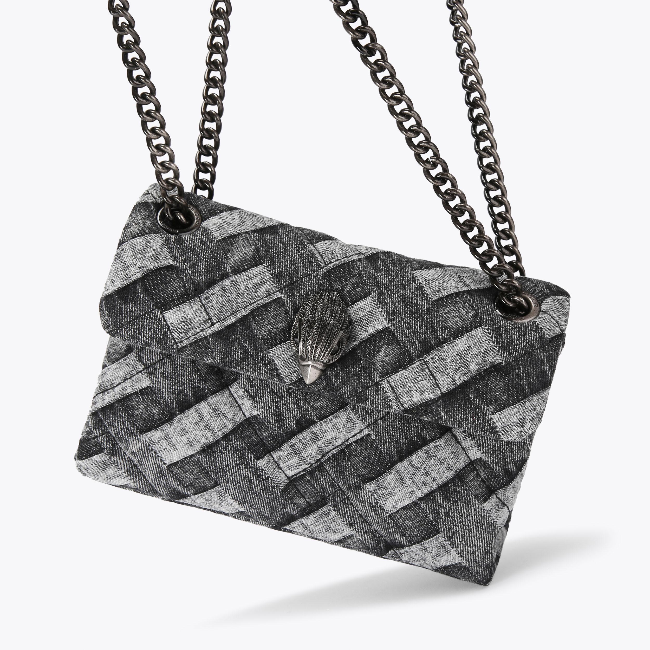 MINI KENSINGTON SOFT BAG Black Denim Bag by KURT GEIGER LONDON