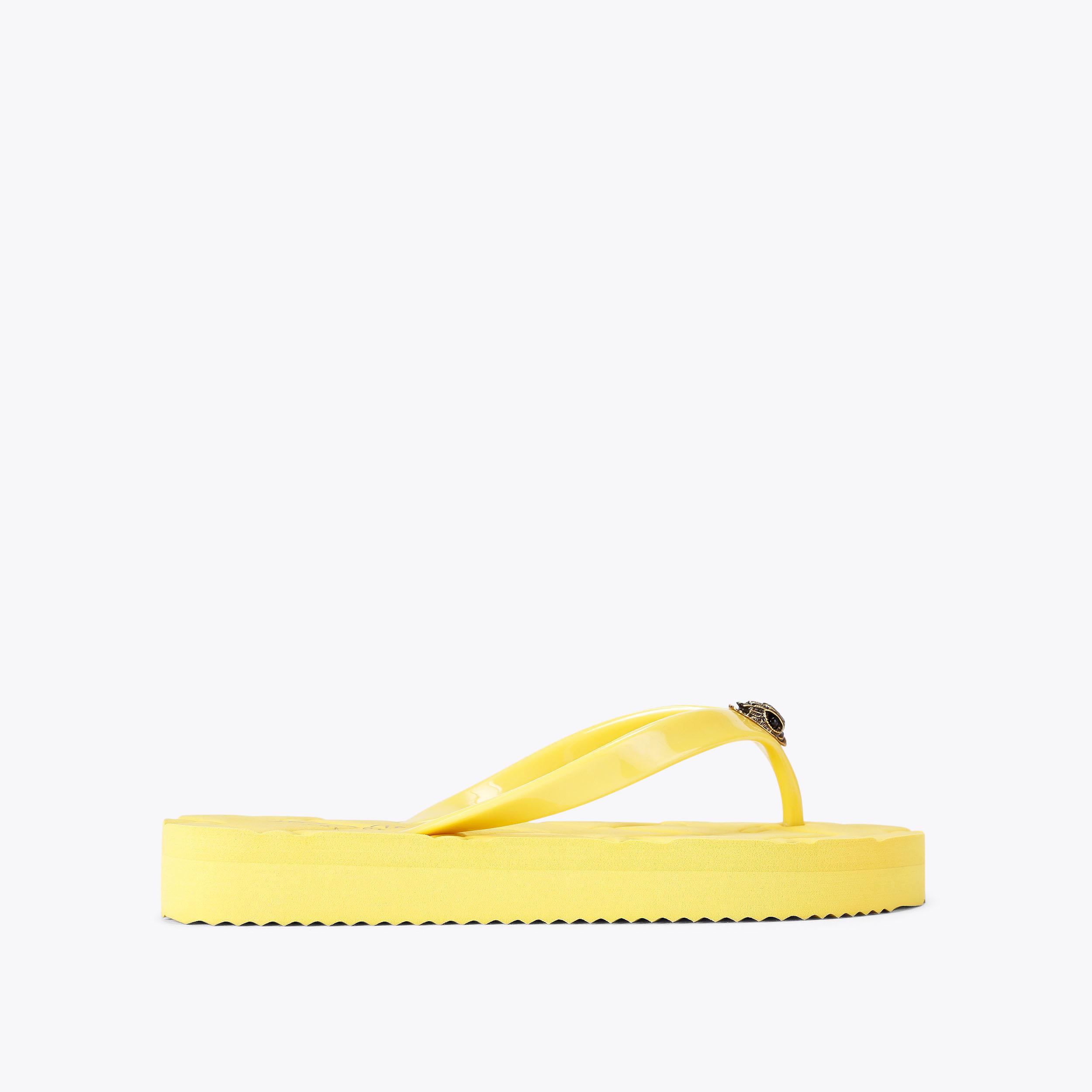 KENSINGTON Q FLIP FLOP Yellow Flip Flop Sandal by KURT GEIGER LONDON