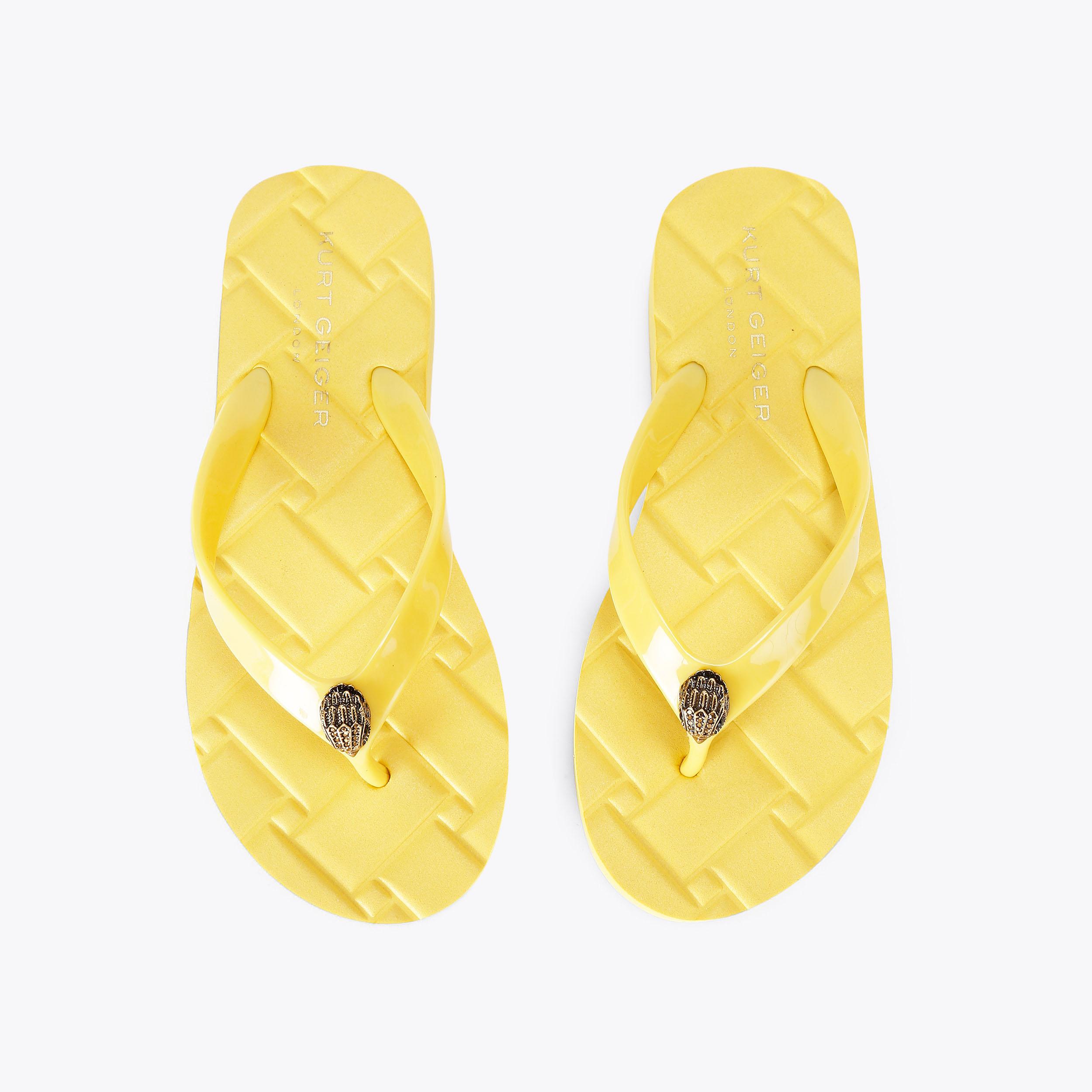 KENSINGTON Q FLIP FLOP Yellow Flip Flop Sandal by KURT GEIGER LONDON