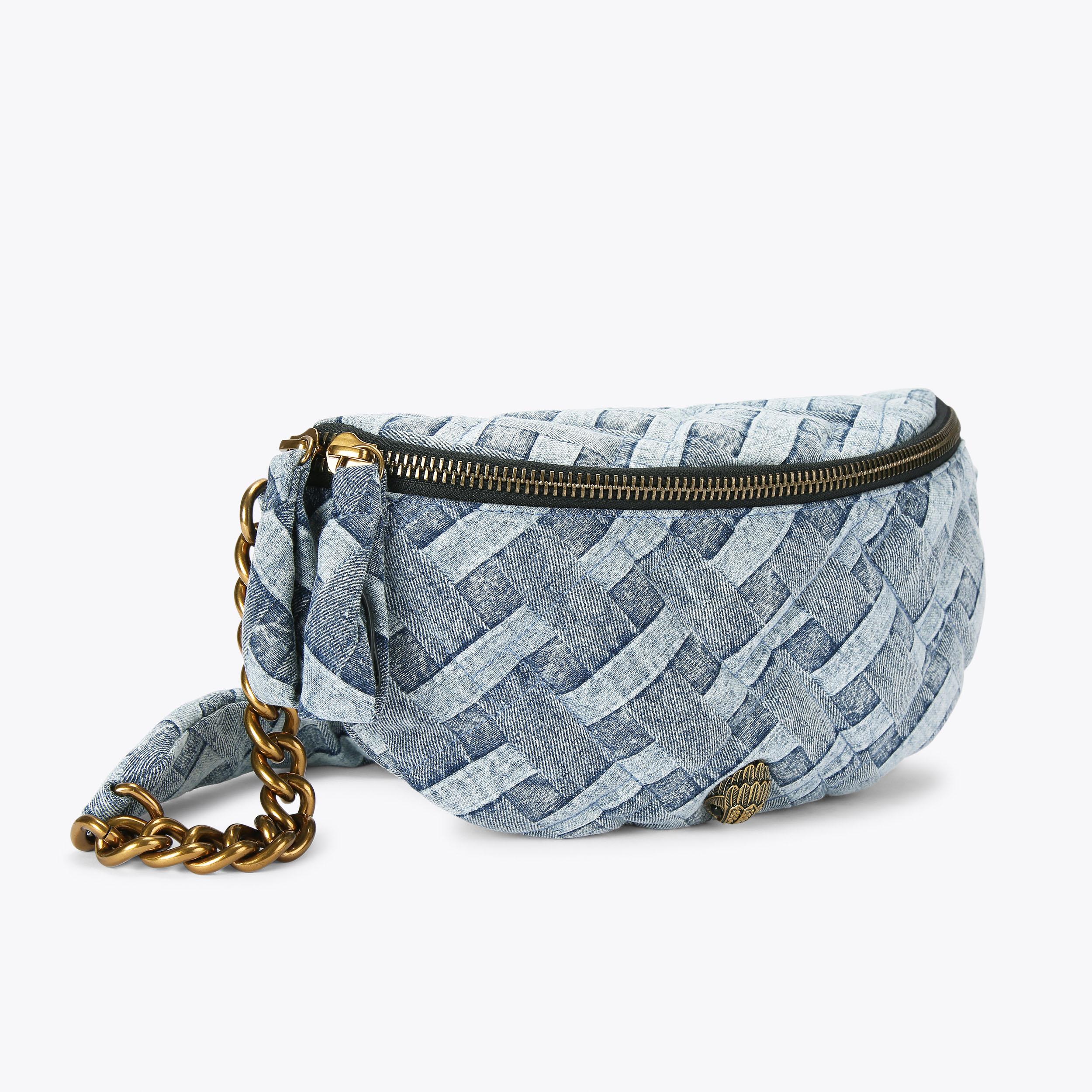 KENSINGTON SOFT BELTBAG Denim Belt Bag by KURT GEIGER LONDON
