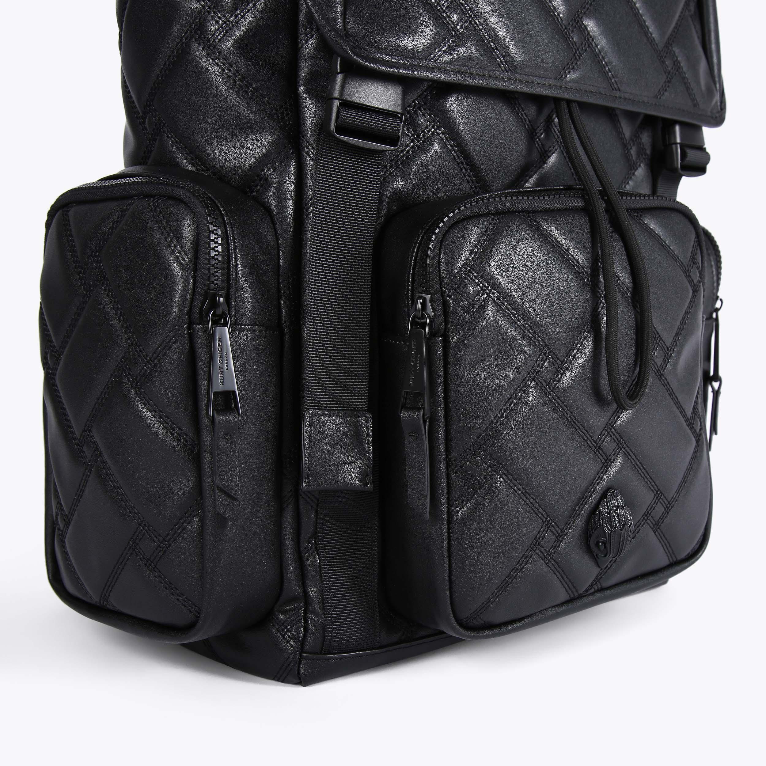 KENSINGTON M RUCKSACK Black Quilted Nylon Oversized Rucksack by KURT ...