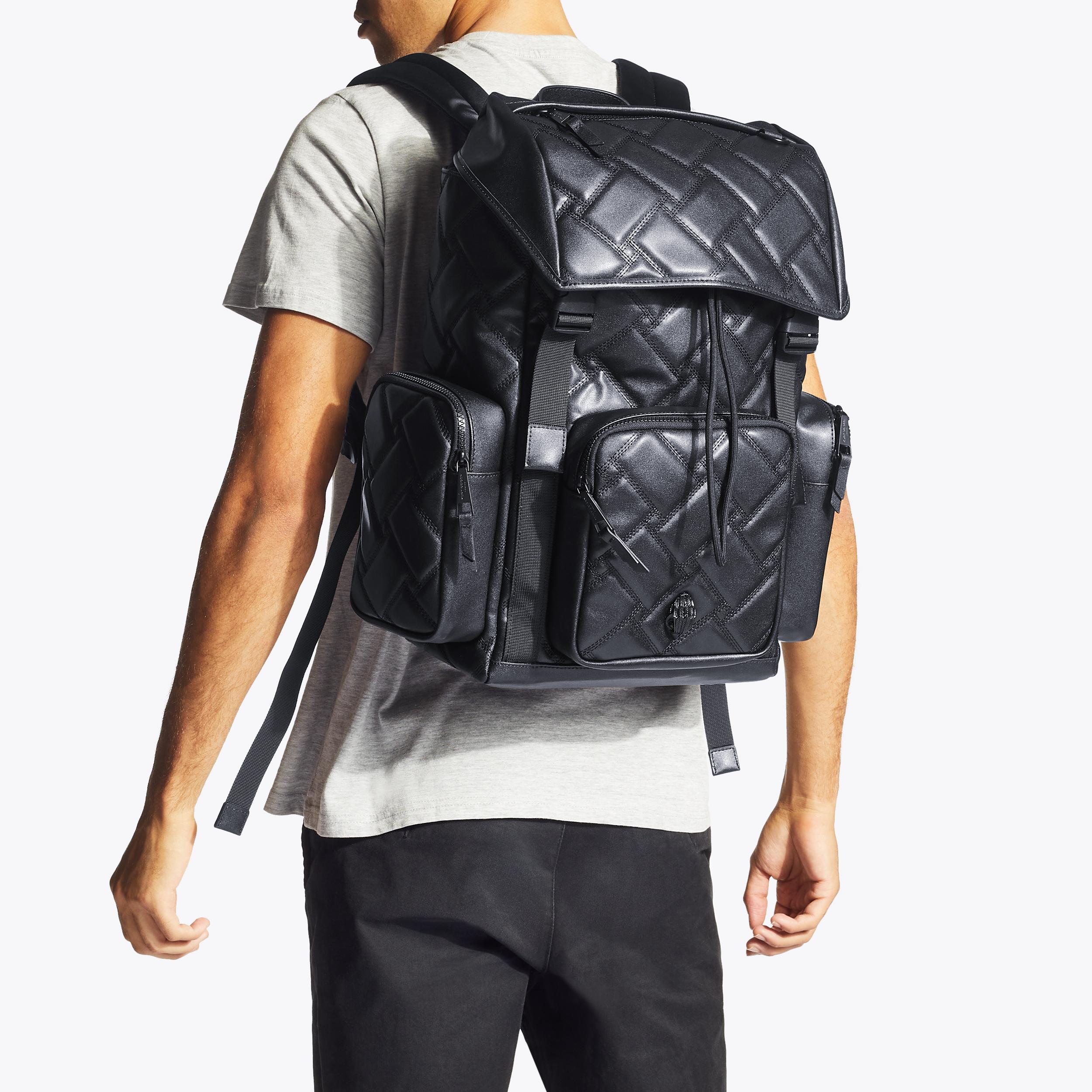 KENSINGTON M RUCKSACK Black Quilted Nylon Oversized Rucksack by KURT ...