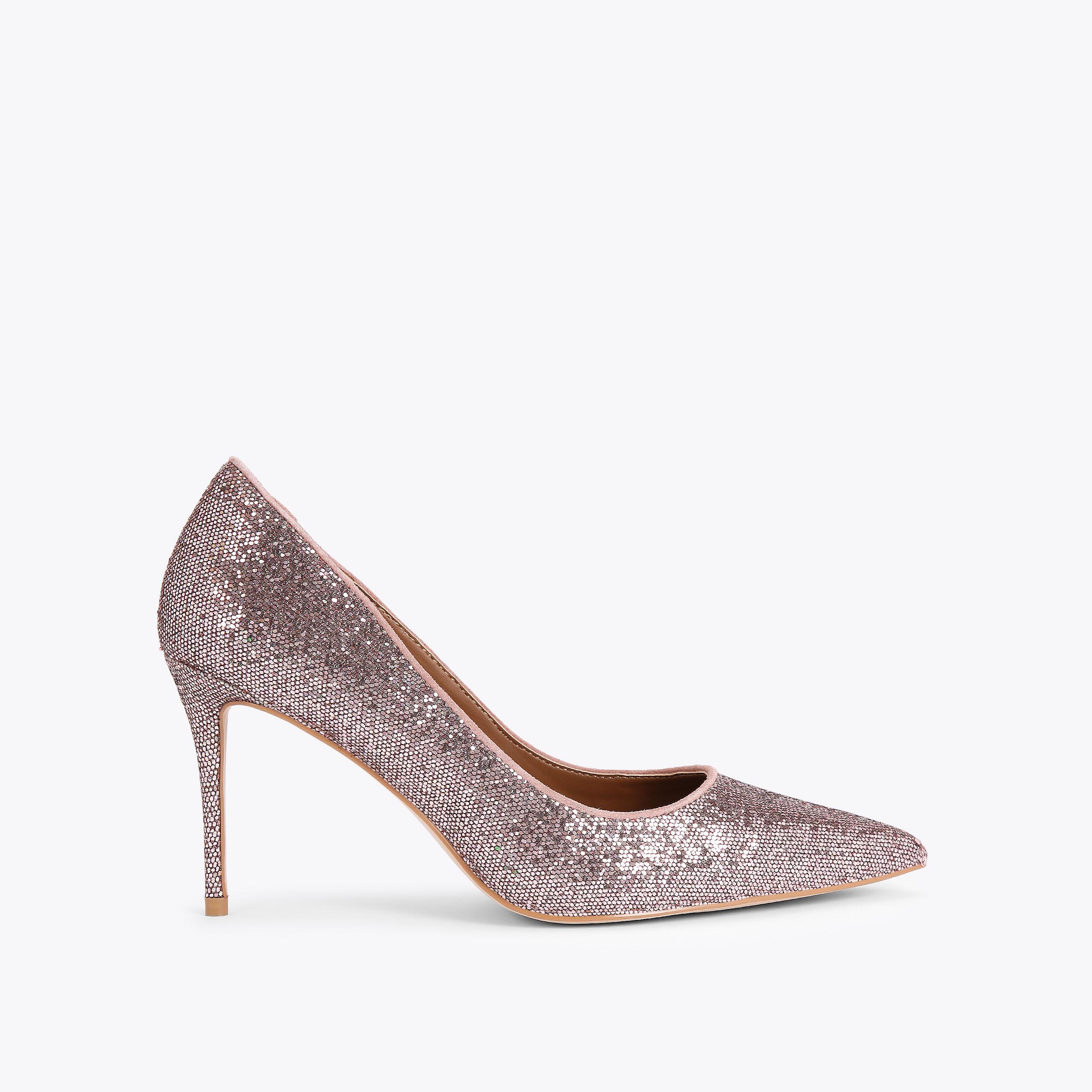 BELGRAVIA Pink Glitter Heels by KURT GEIGER LONDON