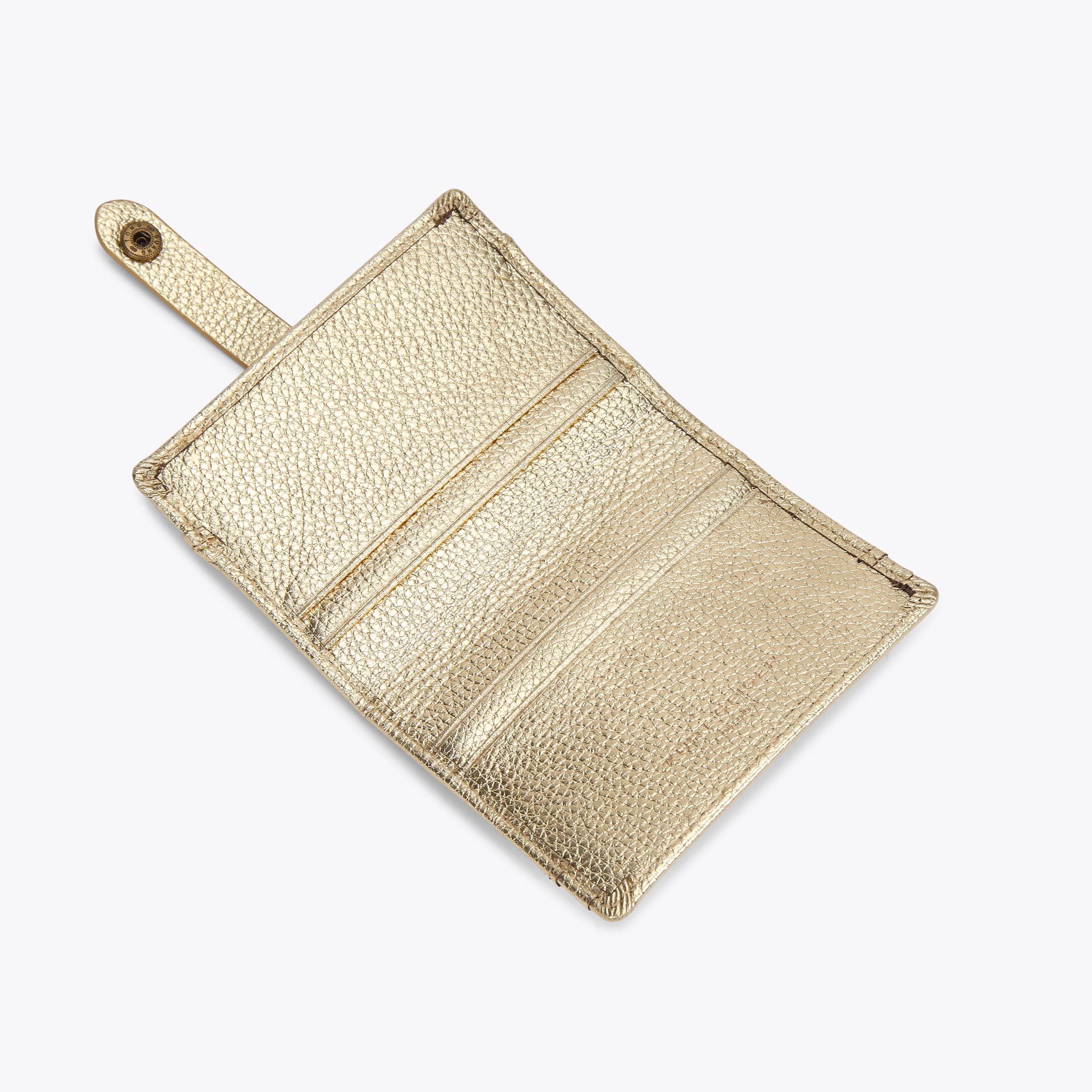 MULTI CARD HOLDER DRENCH Gold Metallic Quilted Kensington Bag by KURT ...