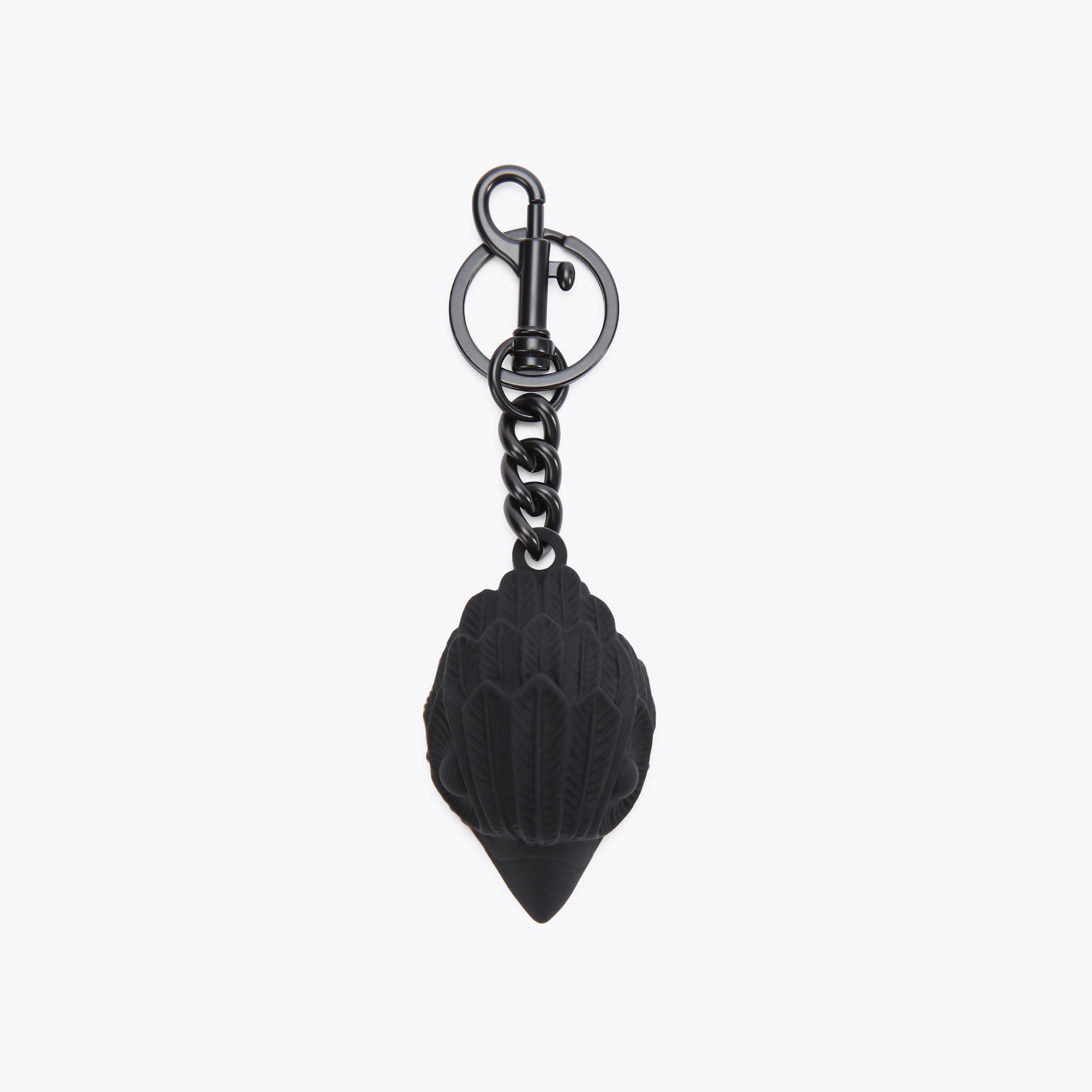 RUBBER EAGLE KEYRING Black Large Eagle Head Charm by KURT GEIGER LONDON