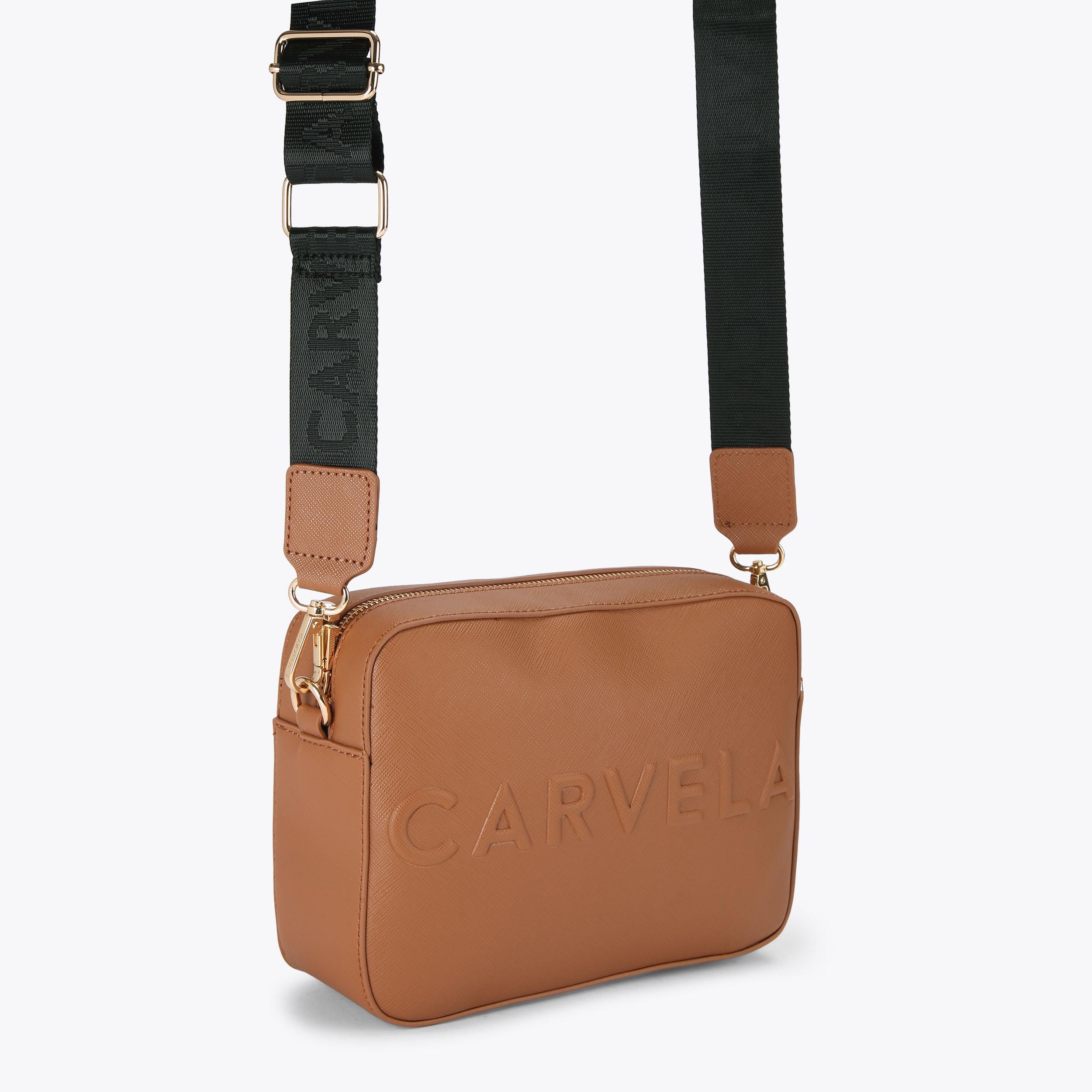 FRAME X BODY Tan Cross Body Bag by CARVELA