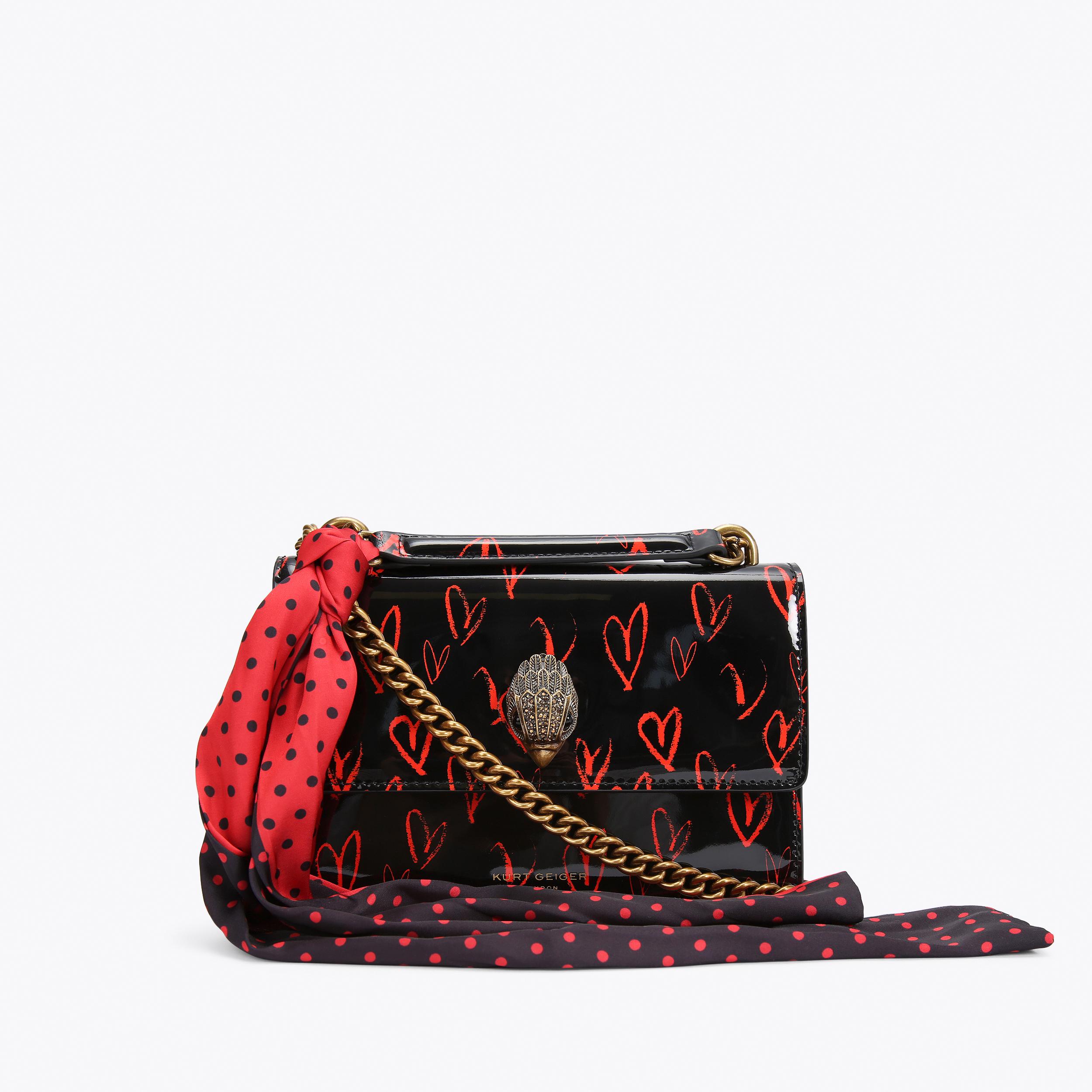 SHOREDITCH SM CROSS BODY Red Scarf Heart Print Cross Body Bag by KURT ...