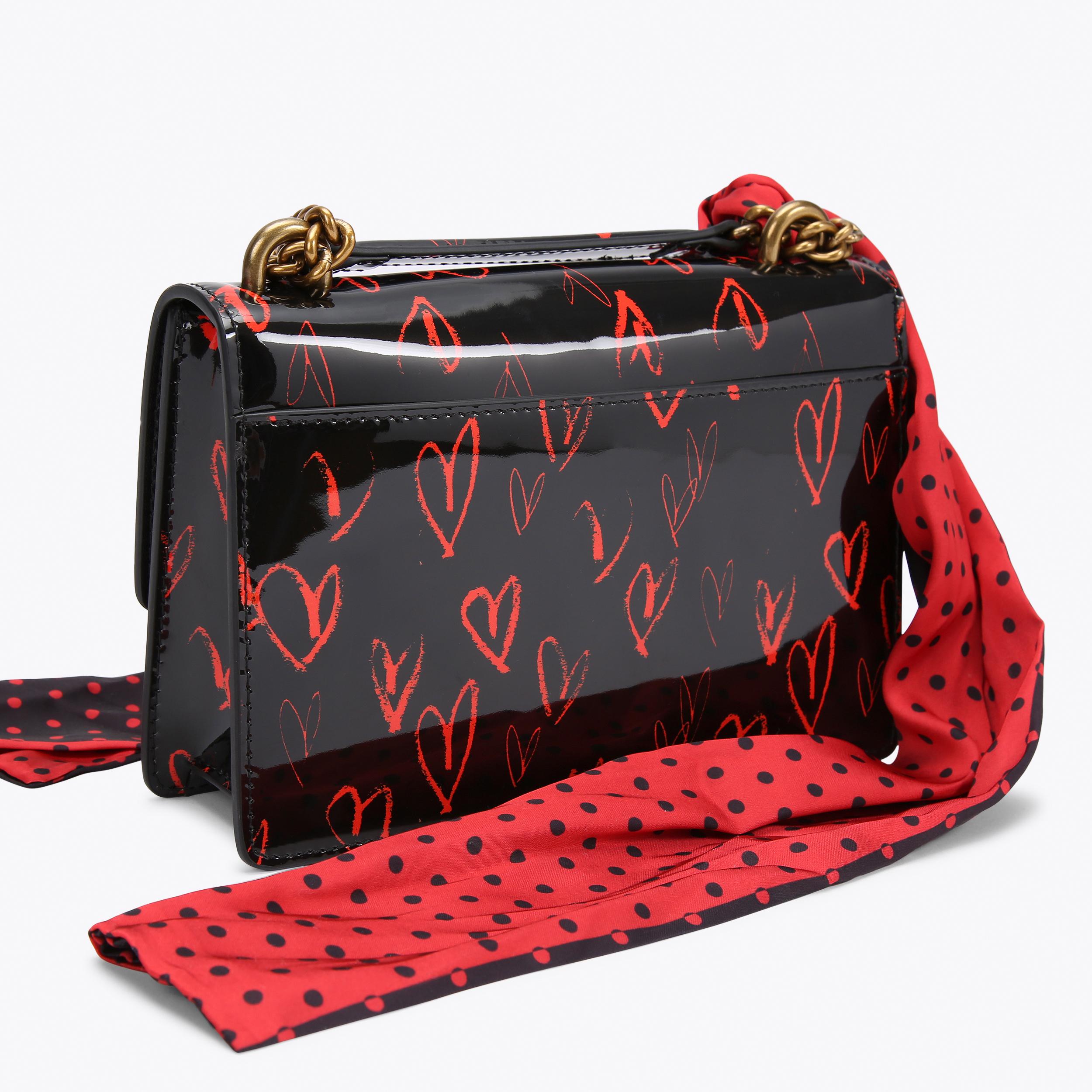 SHOREDITCH SM CROSS BODY Red Scarf Heart Print Cross Body Bag by KURT ...