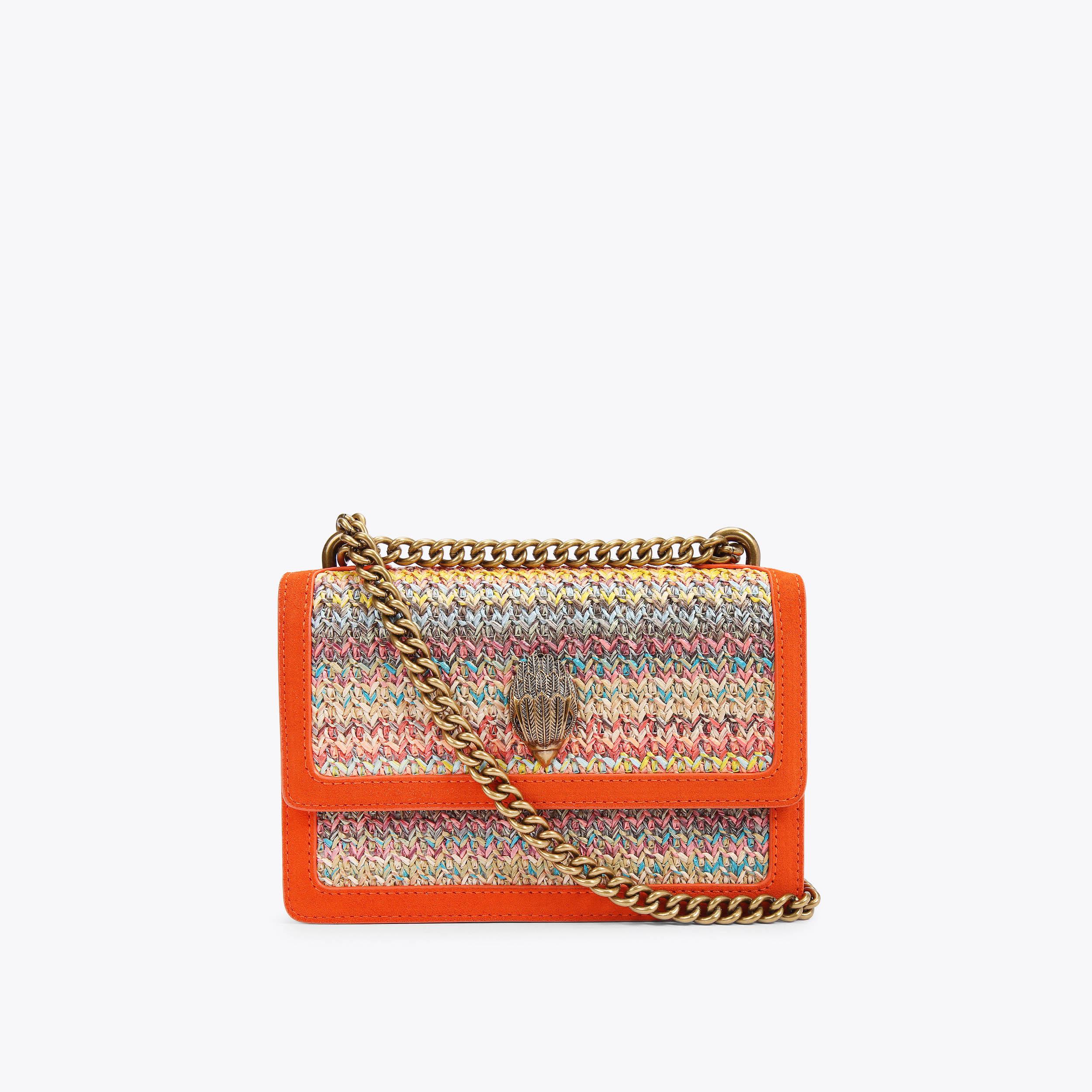 SHOREDITCH SM CROSS BODY Raffia Suede Leather Cross Body Bag by KURT ...