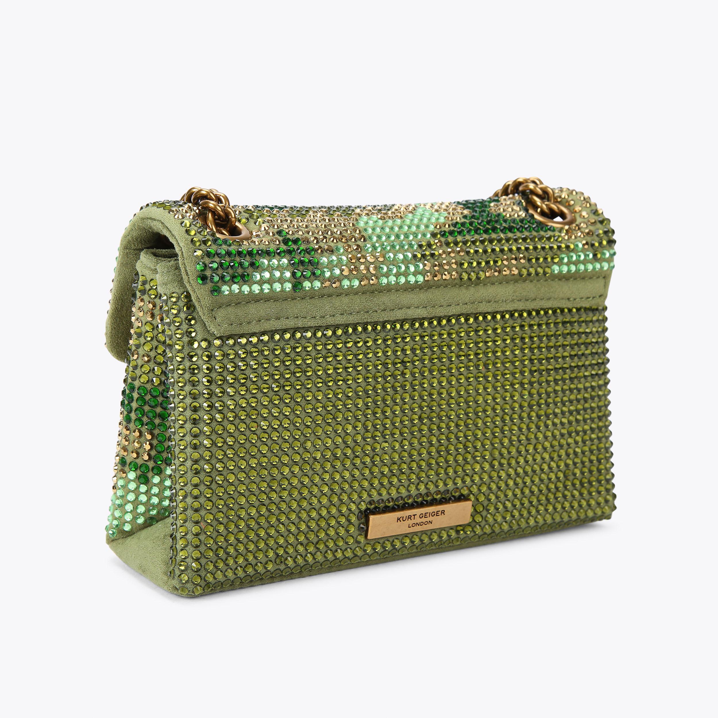 FABRIC MINI KENSINGTON Camouflage Cross Body Bag by KURT GEIGER LONDON