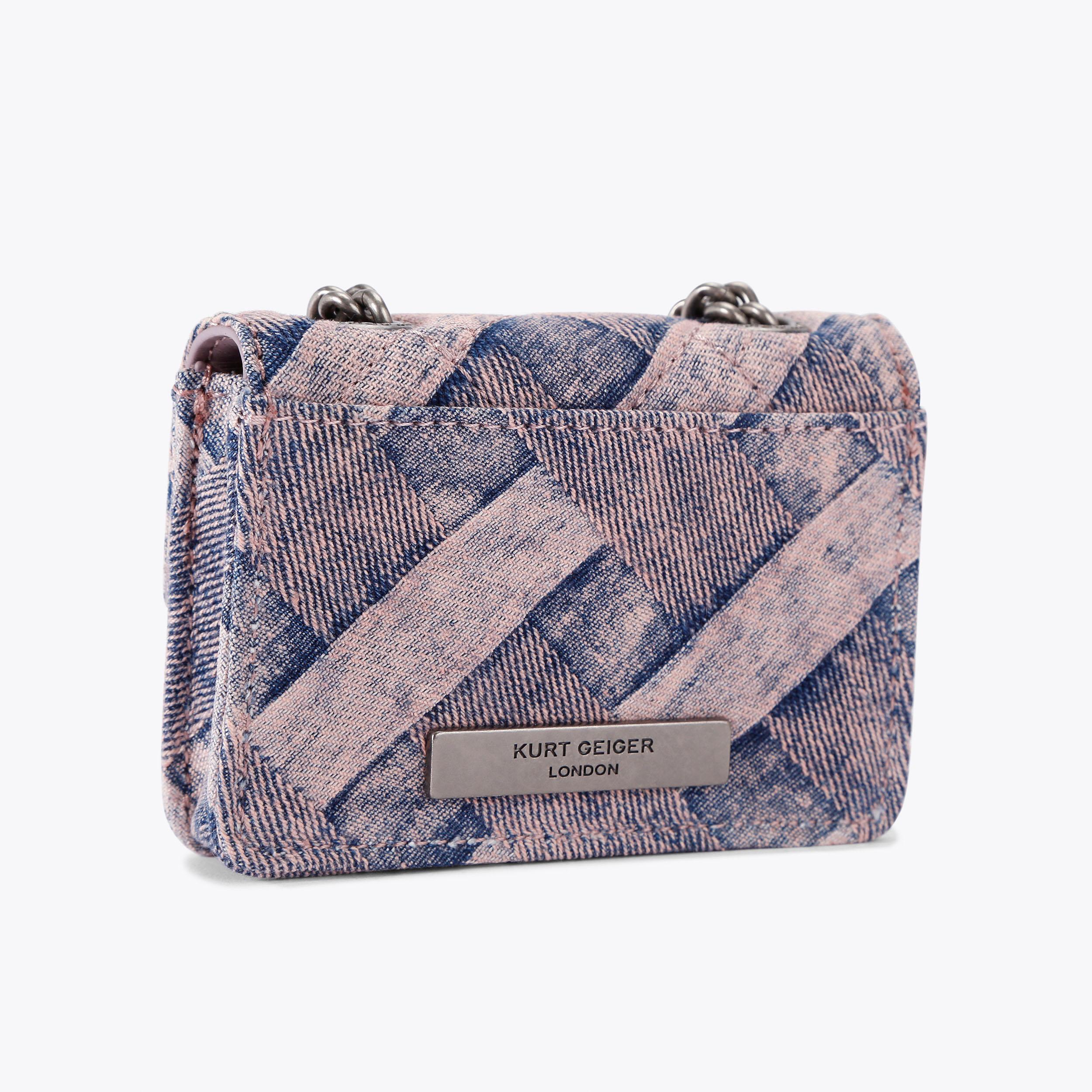 MICRO KENSINGTON Pink Denim Mini Bag by KURT GEIGER LONDON