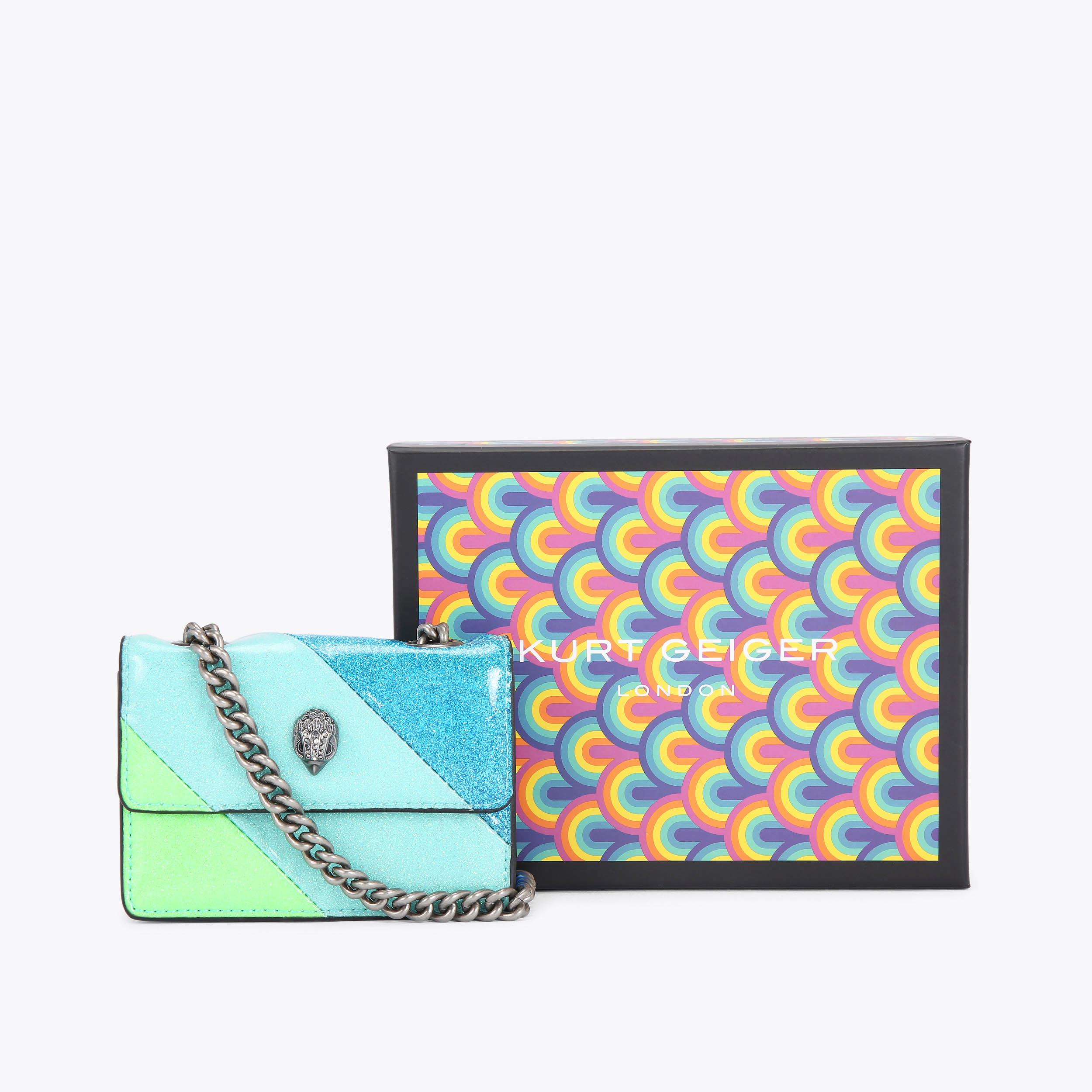 MICRO KENSINGTON Green Micro Cross Body Bag by KURT GEIGER LONDON