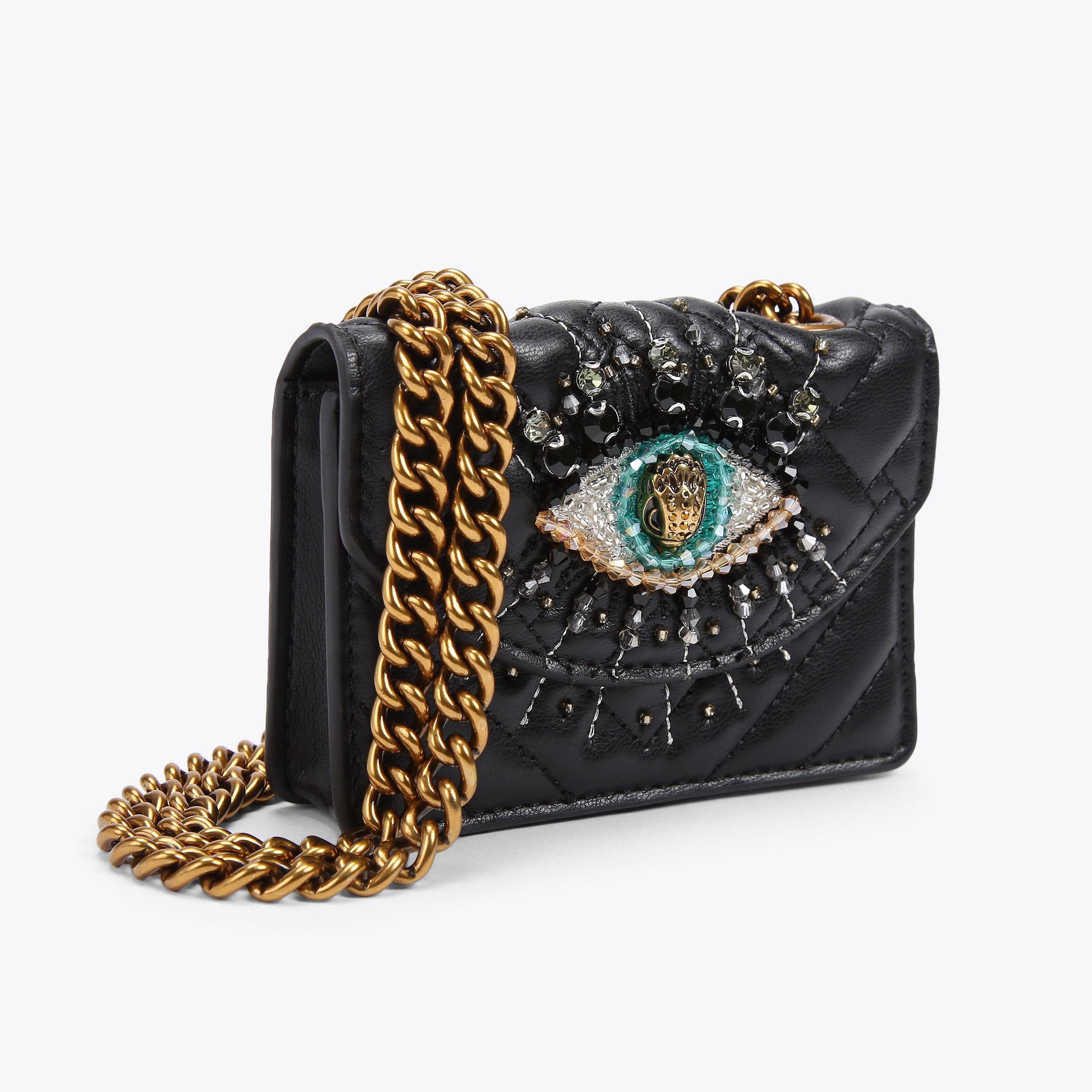 MICRO KENSINGTON EYE Black Micro Eye Cross Body by KURT GEIGER LONDON