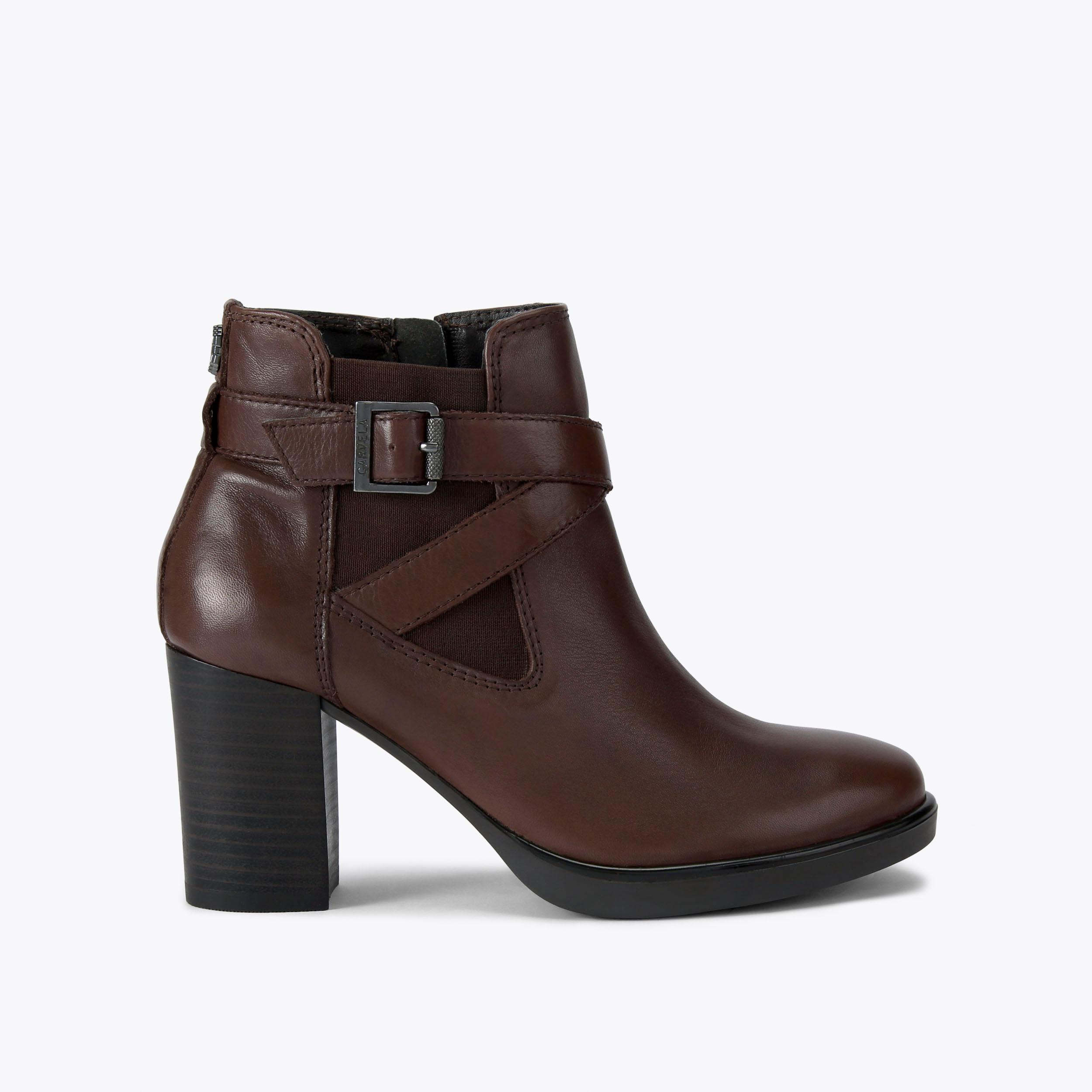 SILVER 2 Tan Leather Ankle boot by CARVELA