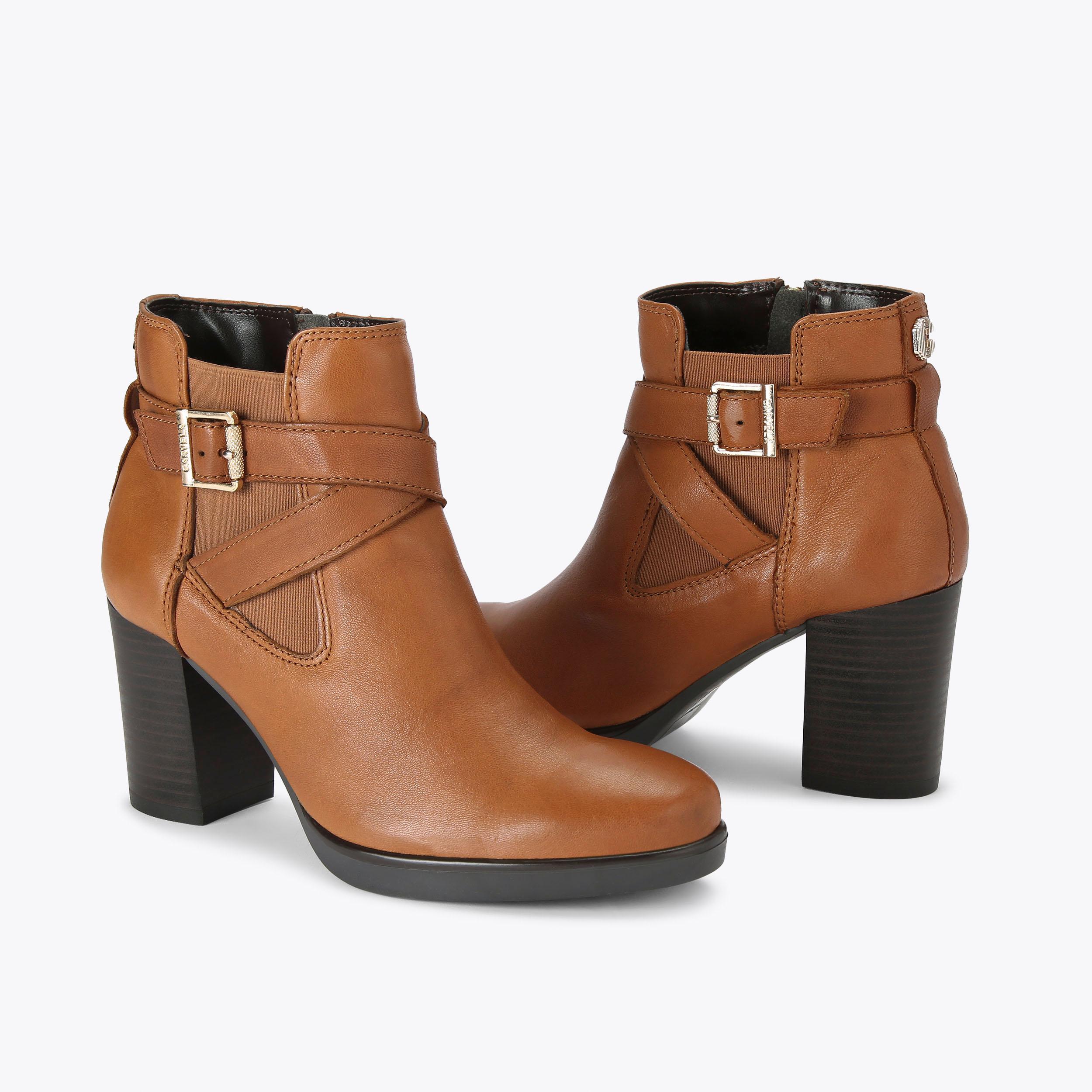 SILVER 2 Tan Leather Ankle boot by CARVELA