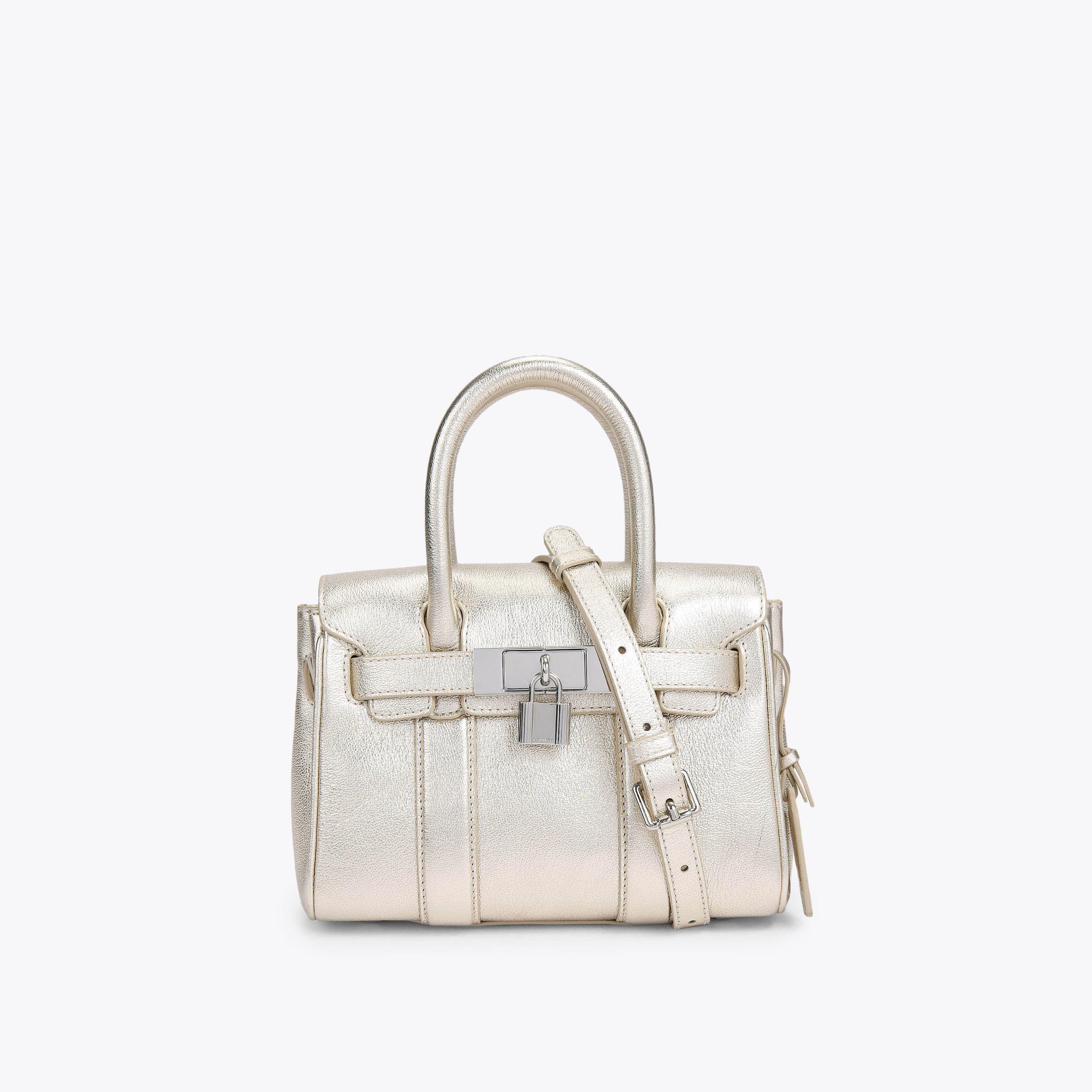 HENLEY LOCK MINI TOTE Gold Mini Tote Bag by CARVELA