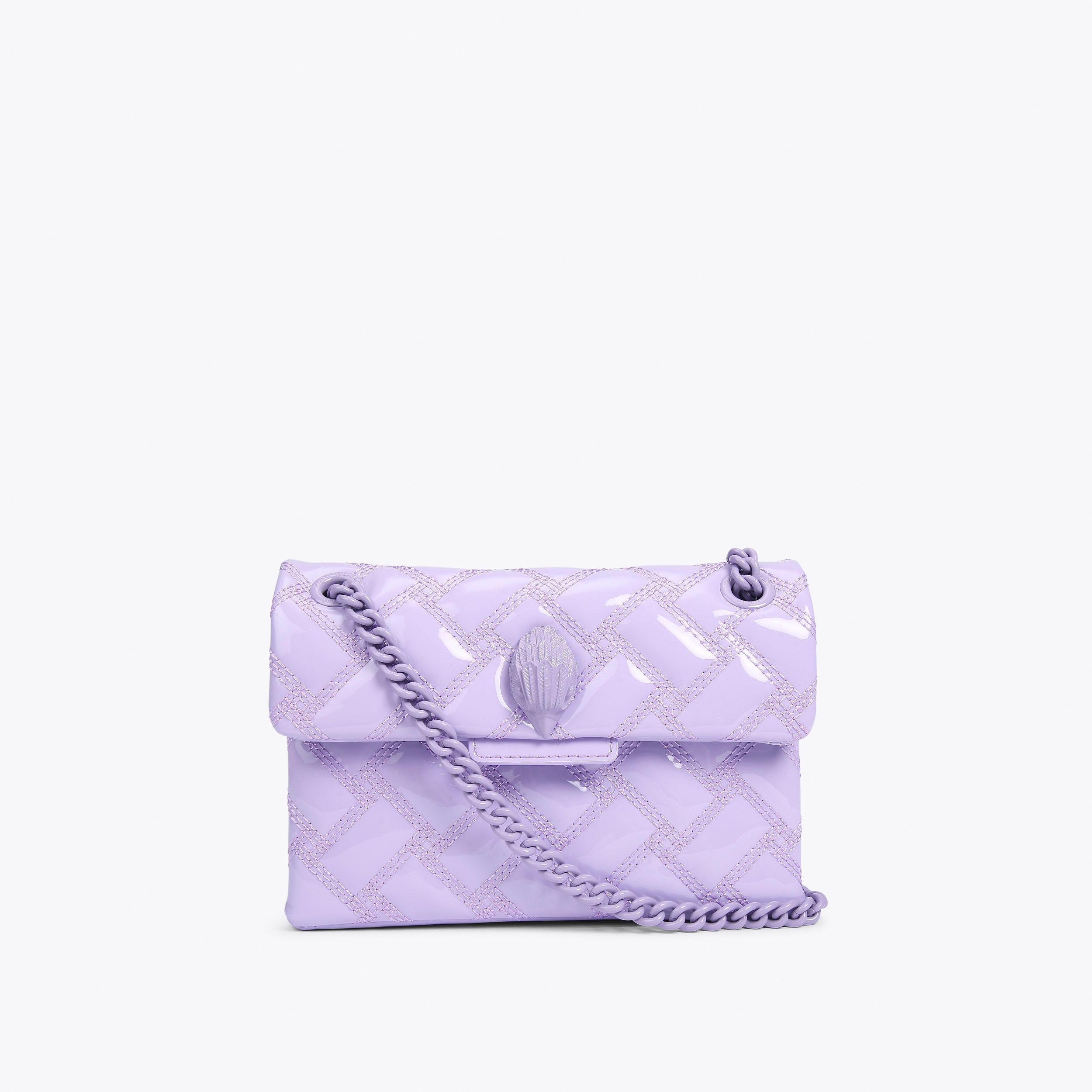 MINI KENSINGTON DRENCH Purple Patent Cross Body Bag by KURT GEIGER LONDON