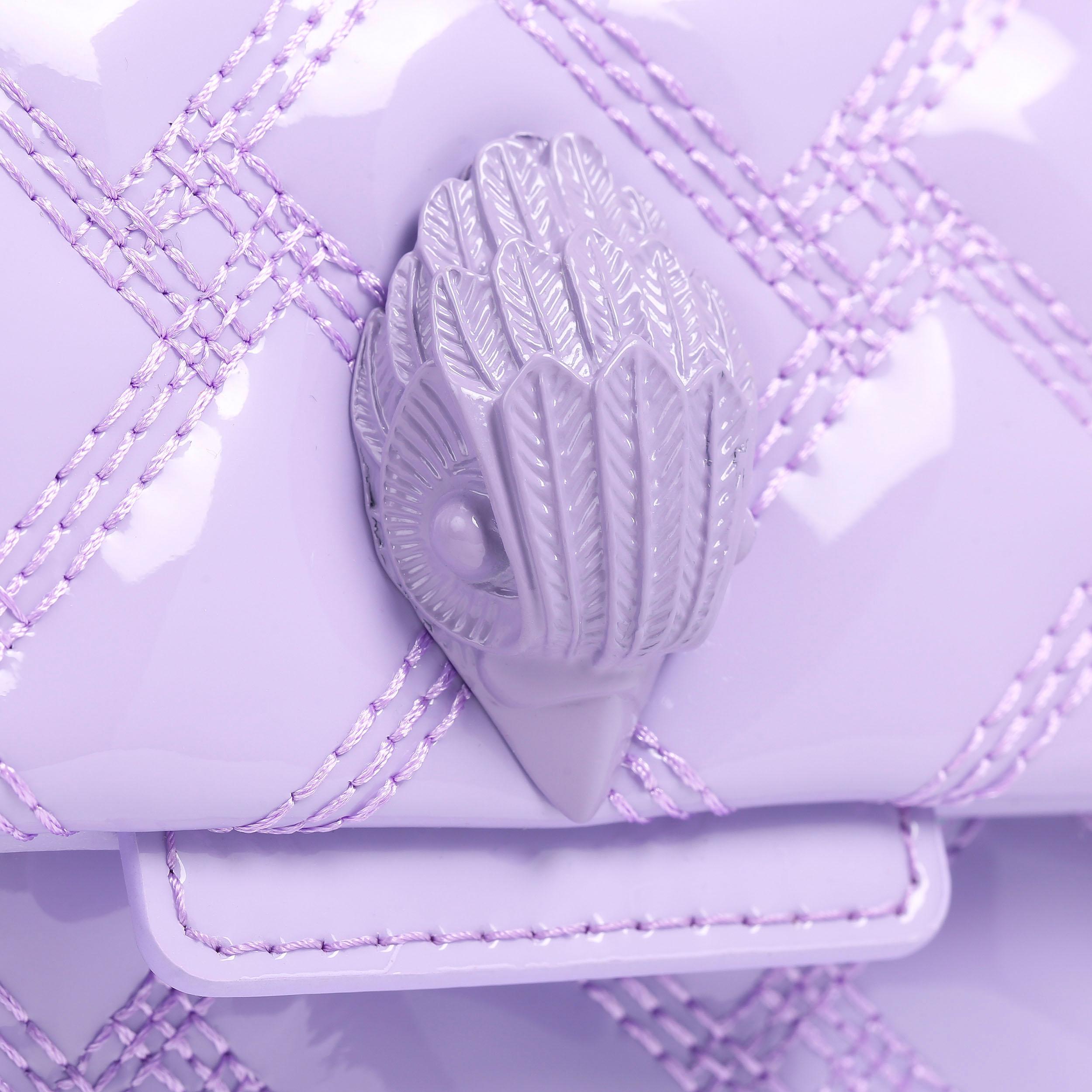 MINI KENSINGTON DRENCH Purple Patent Cross Body Bag by KURT GEIGER LONDON