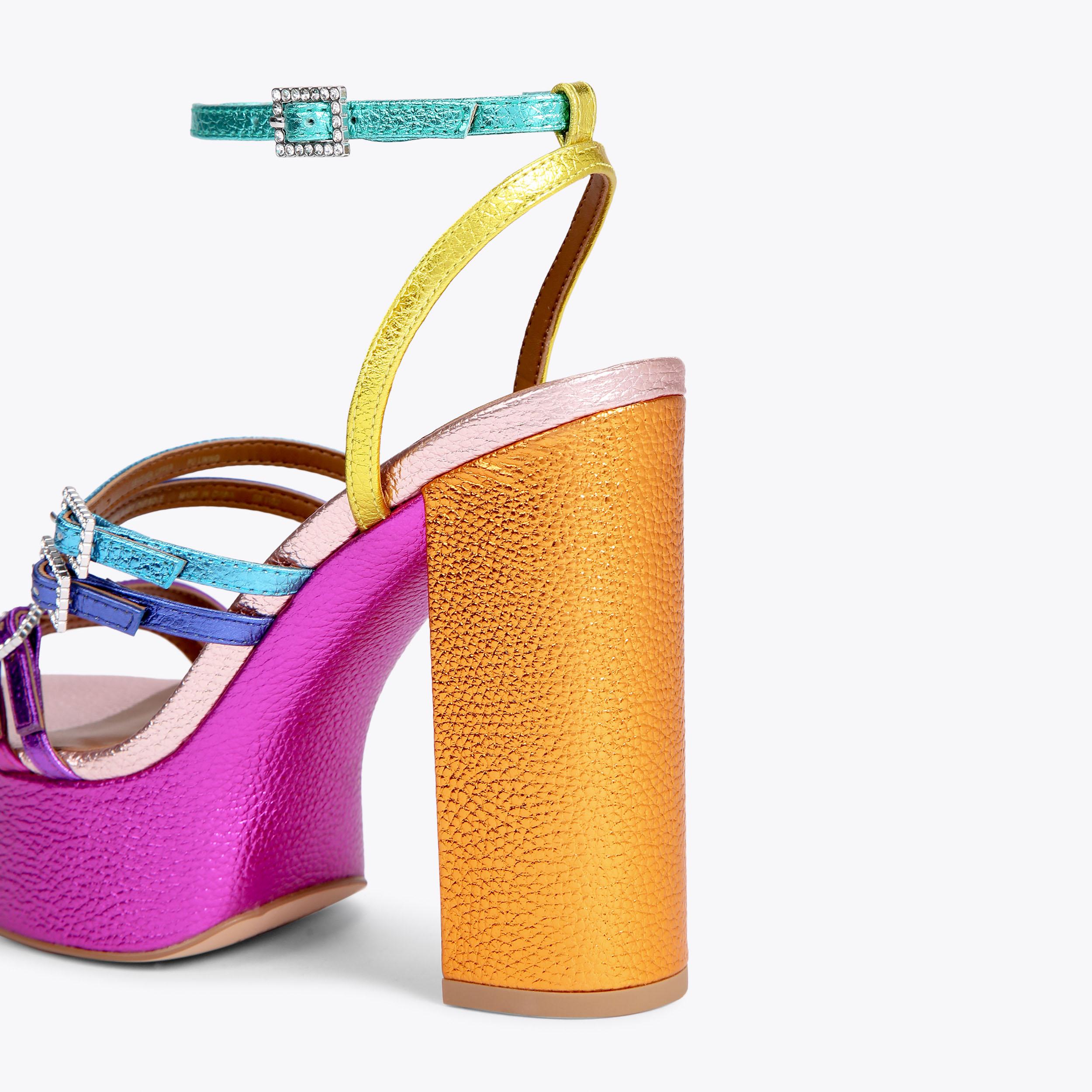 PIERRA HIGH PLATFORM Metallic Heels by KURT GEIGER LONDON