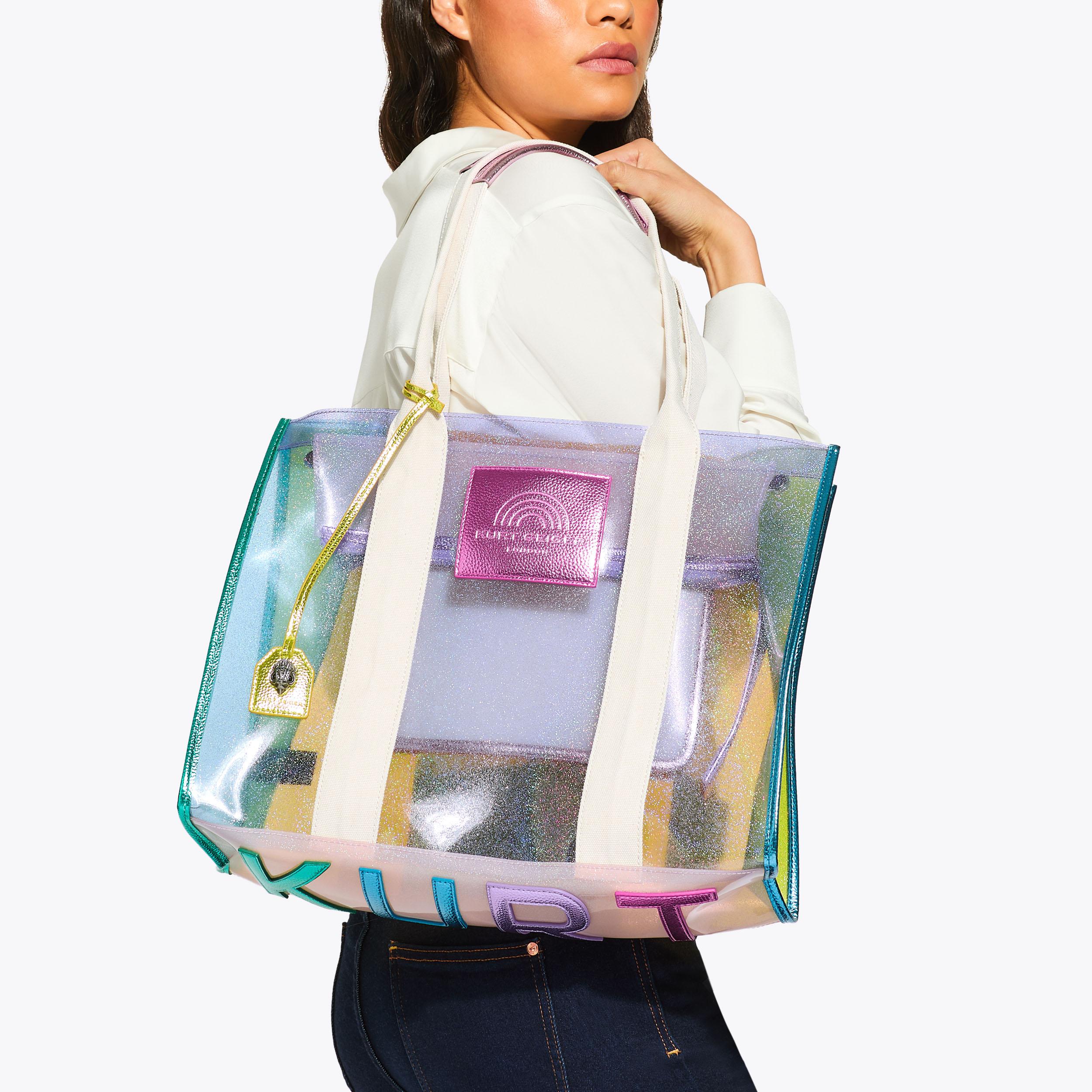 Vinyl Lg Southbank Tote Vinyl Glitter Tote Bag By Kurt Geiger London