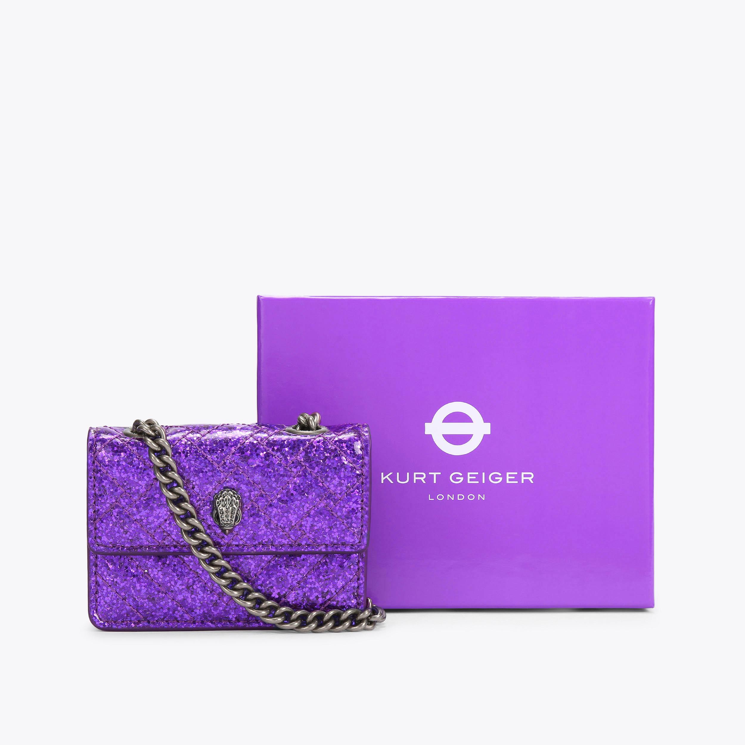 TFL MICRO KENSINGTON Purple Micro Quilted Cross Body Bag by KURT GEIGER ...