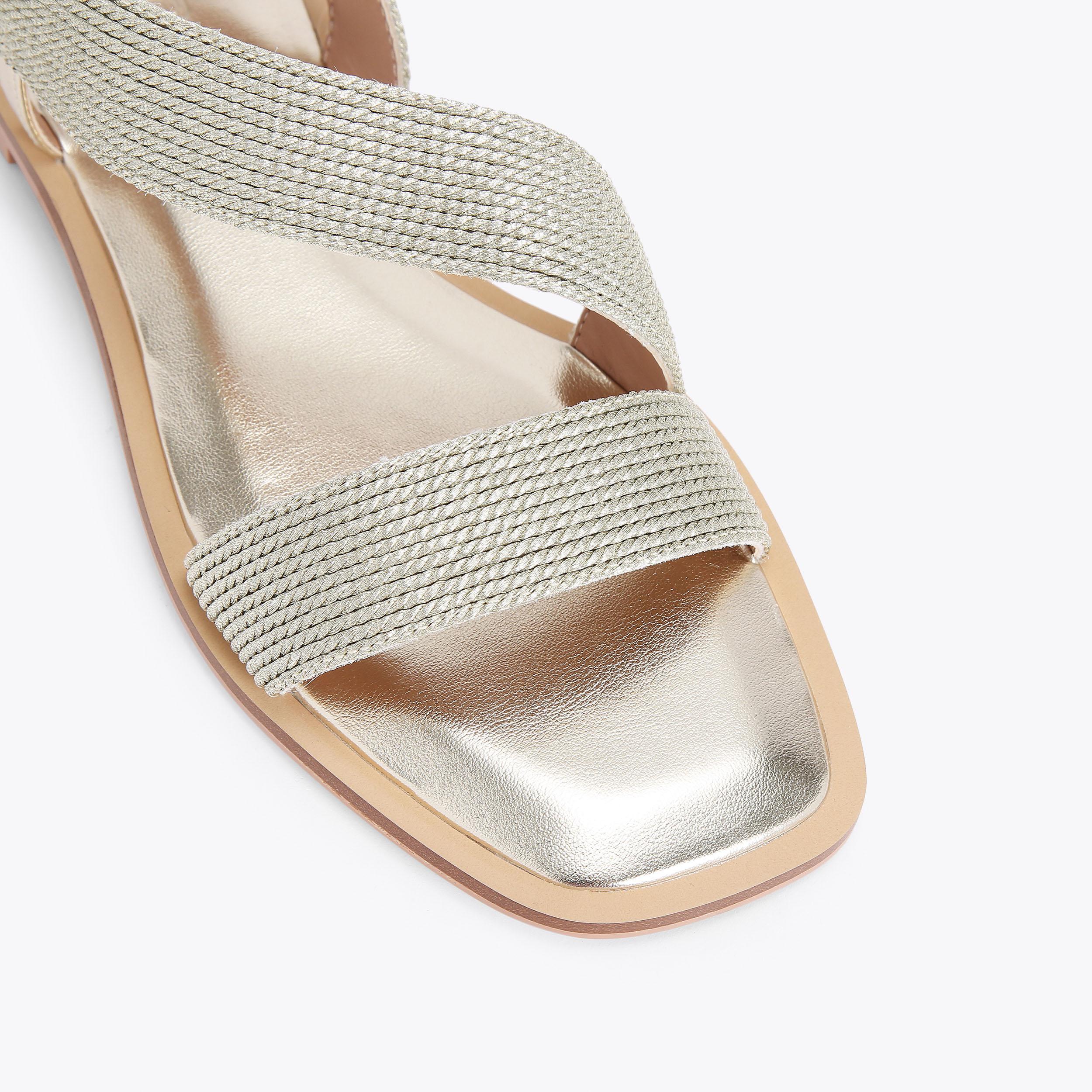GALA Gold Flat Sandal by CARVELA