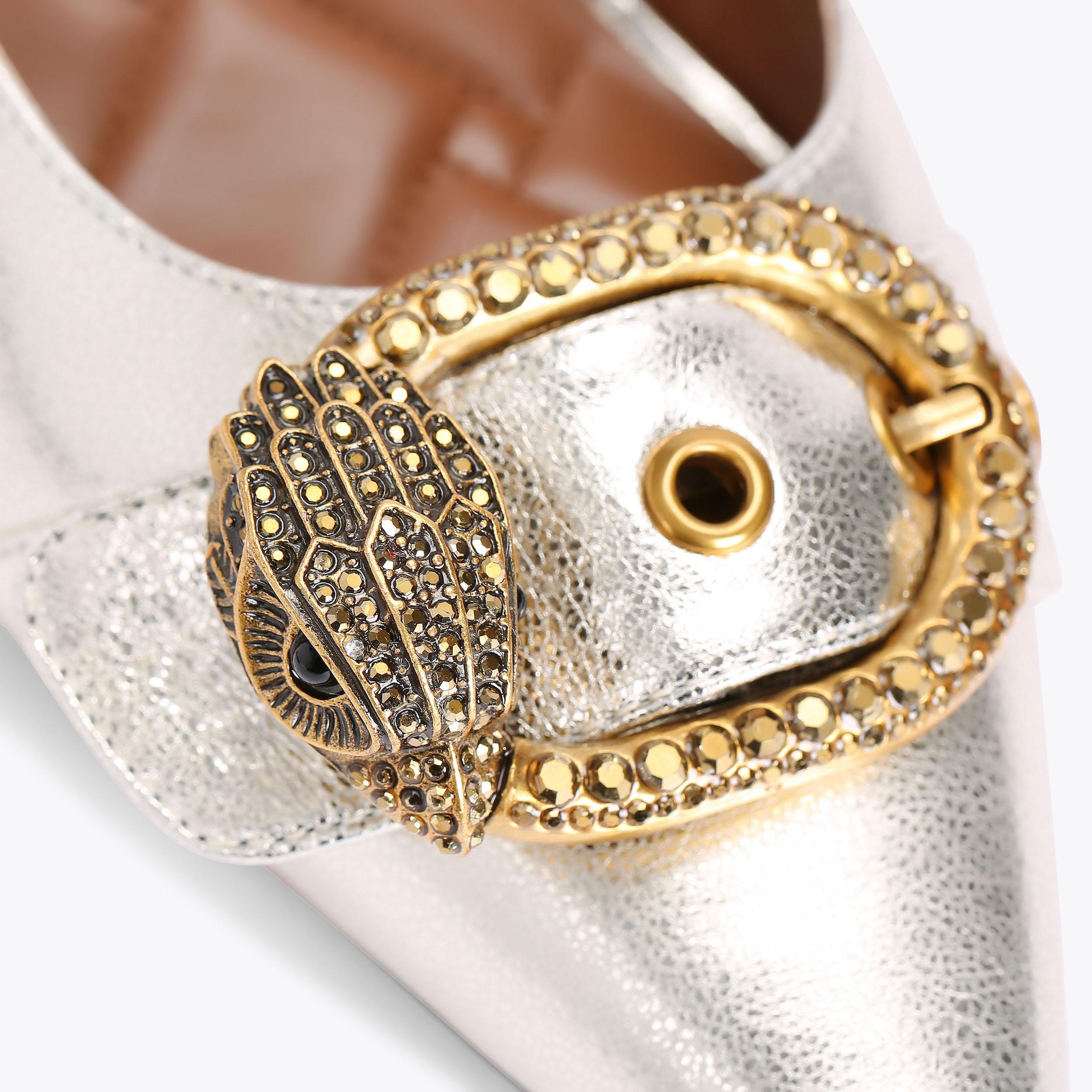 MAYFAIR MULE Gold Mule Heels by KURT GEIGER LONDON